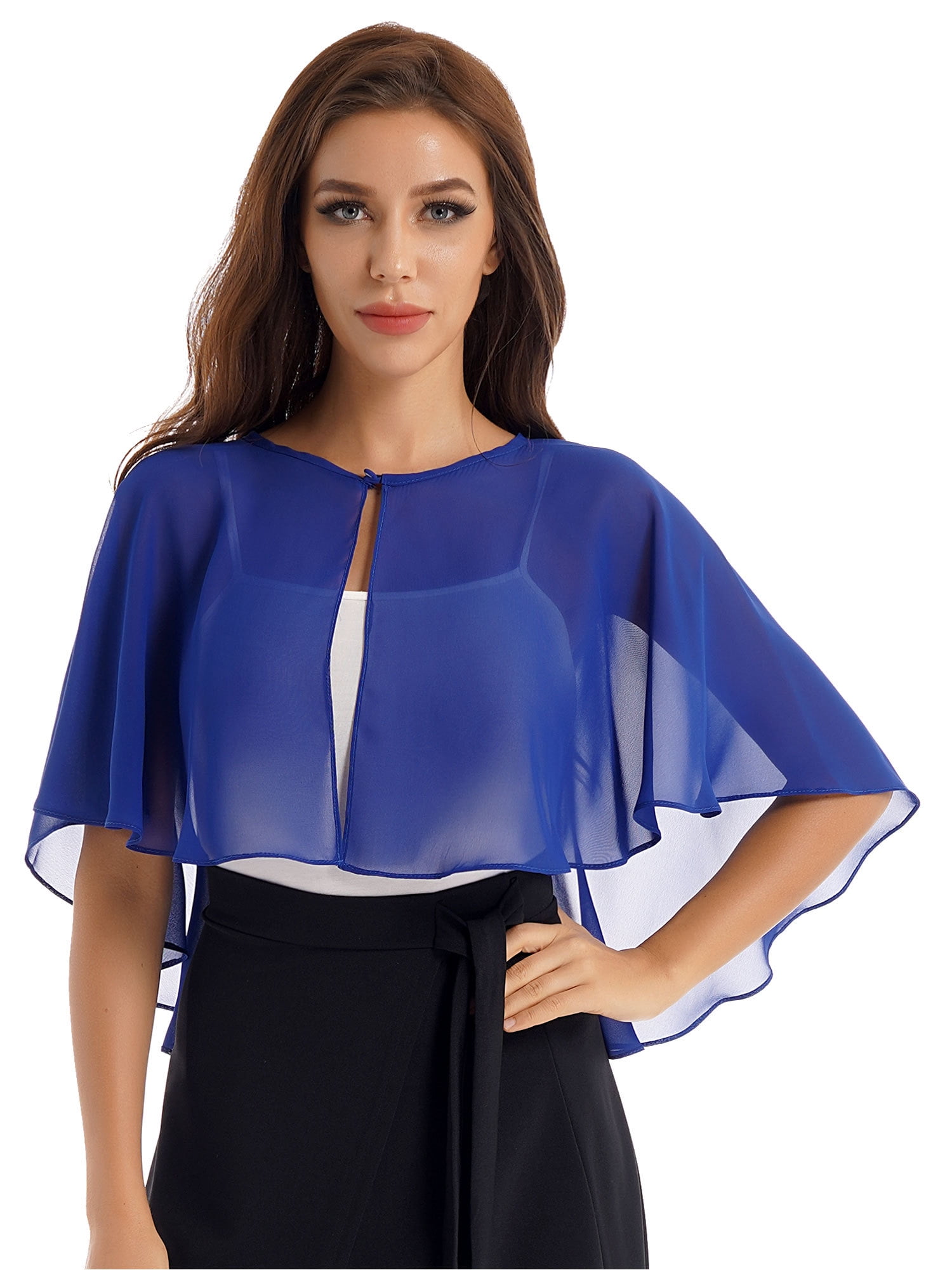 Kaerm Women's Soft Chiffon Shawl Wraps Sheer Shrug for Evening Dress ...