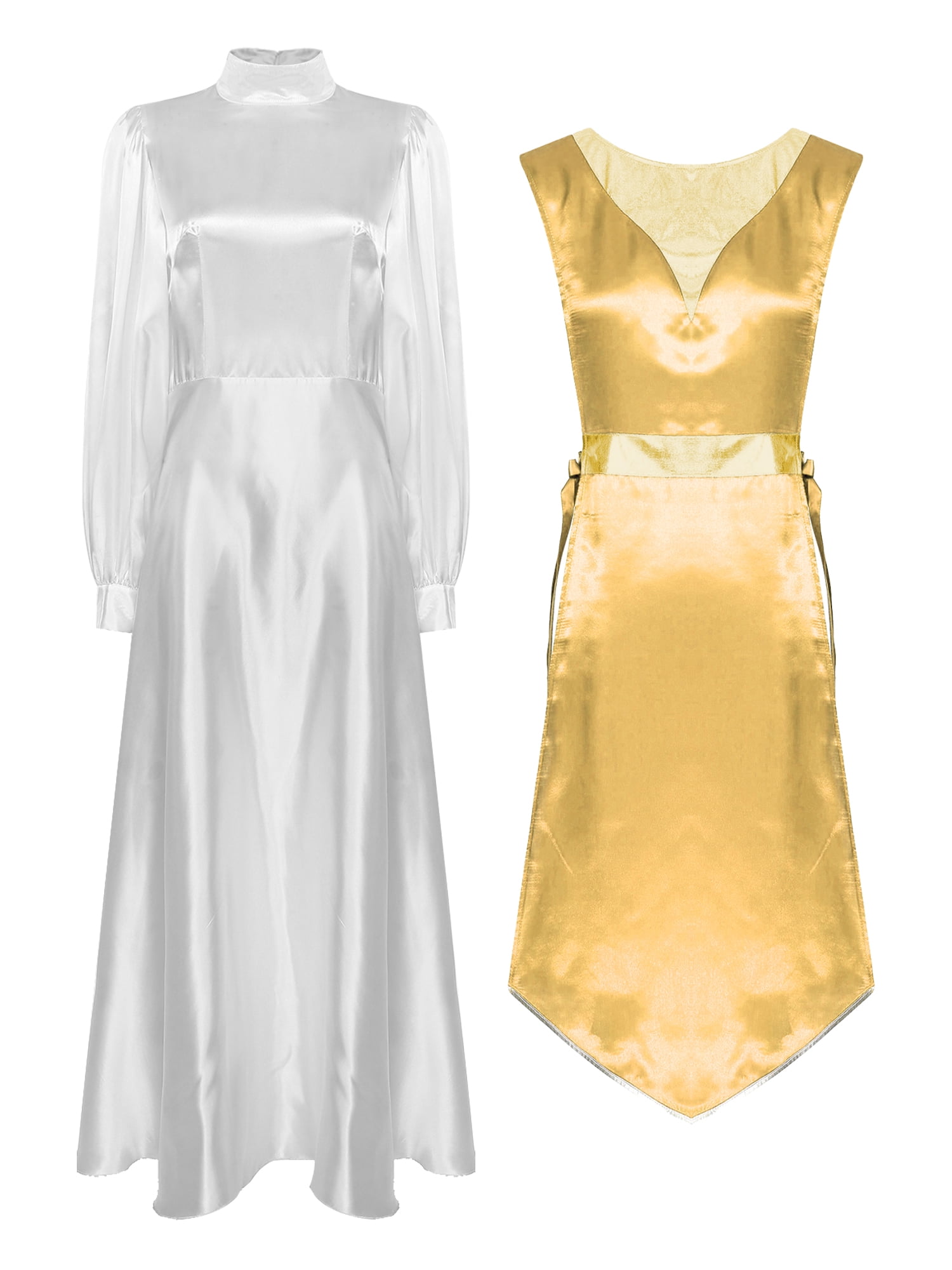 Kaerm Womens Worship Praise Dance Dress Full Length Lyrical Dancewear ...