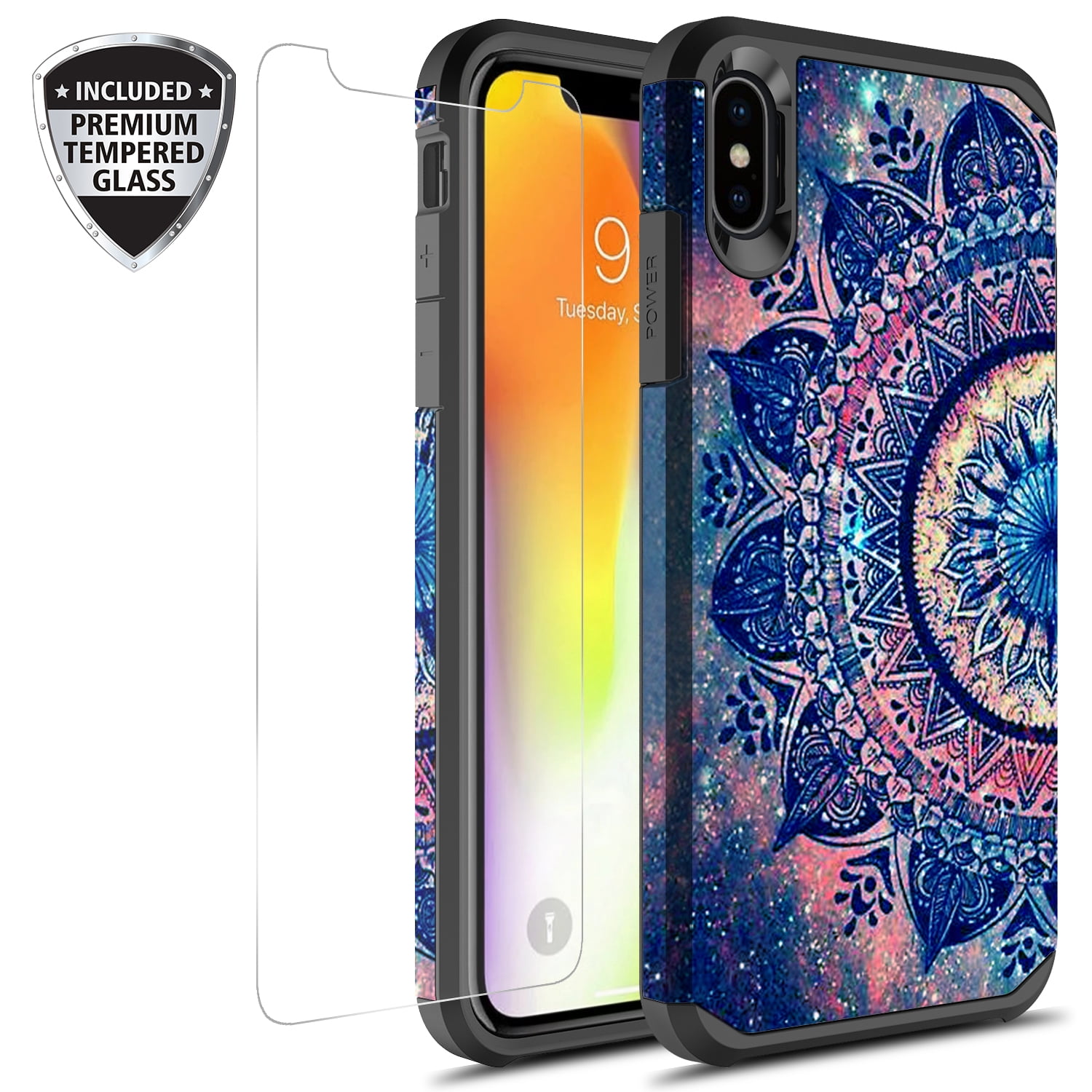 Kaesar Mandala Slim Cell Phone Case for Apple iPhone X S Max, Multi ...