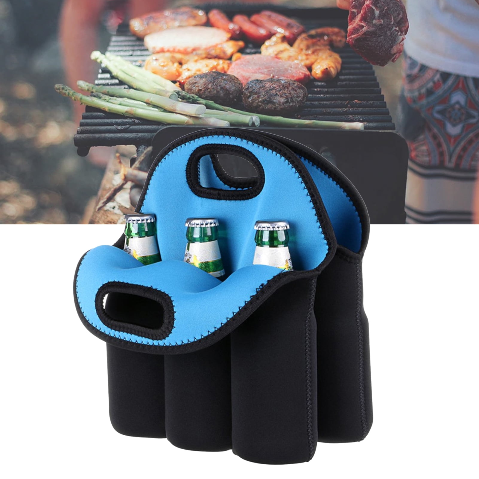 Kaesi Beer Cooler Tote Bag 6 Pack Extra Thick Diving Material Bottle ...