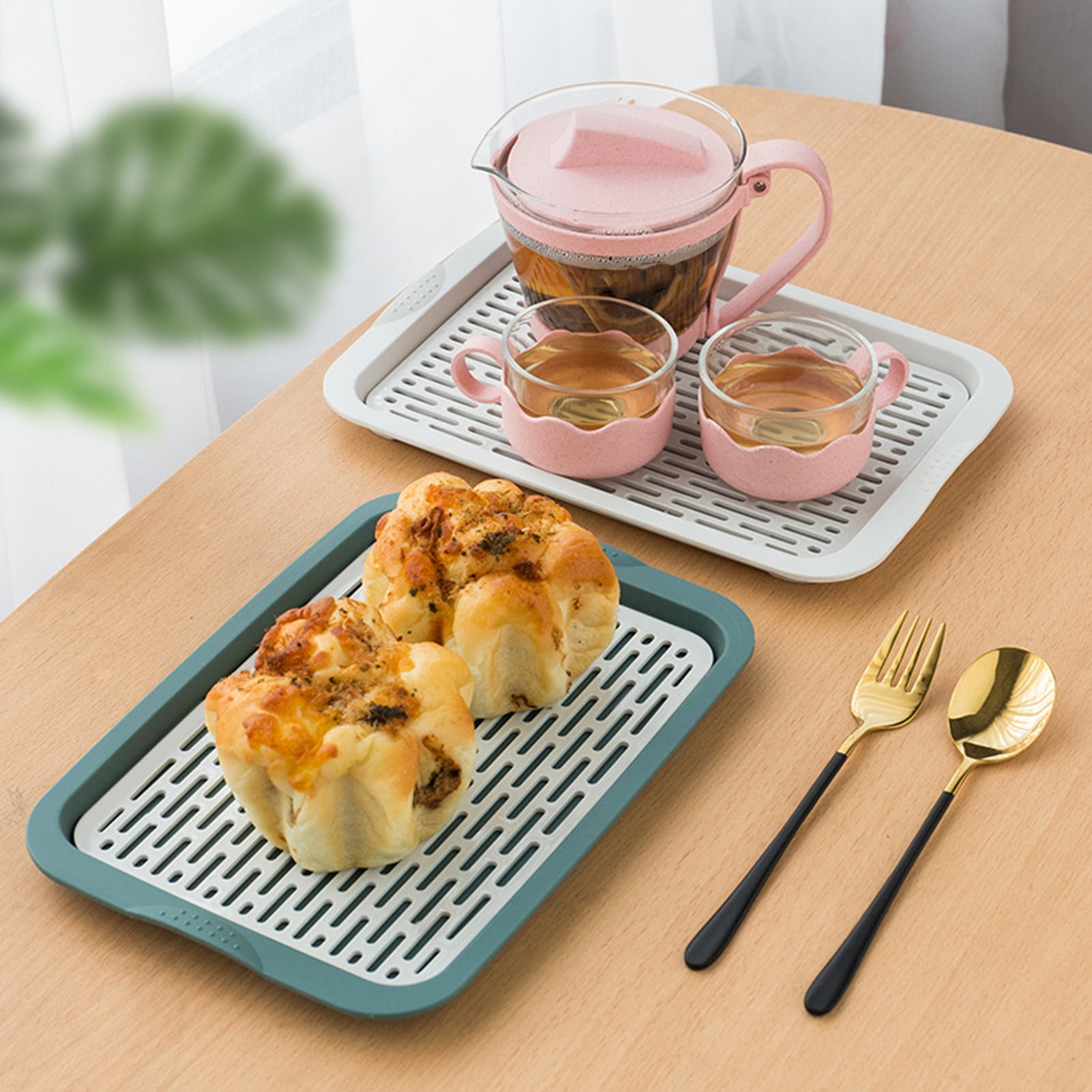 Kaesi Double-layer Drain Board Detachable Plastic Draining Glass Cup ...