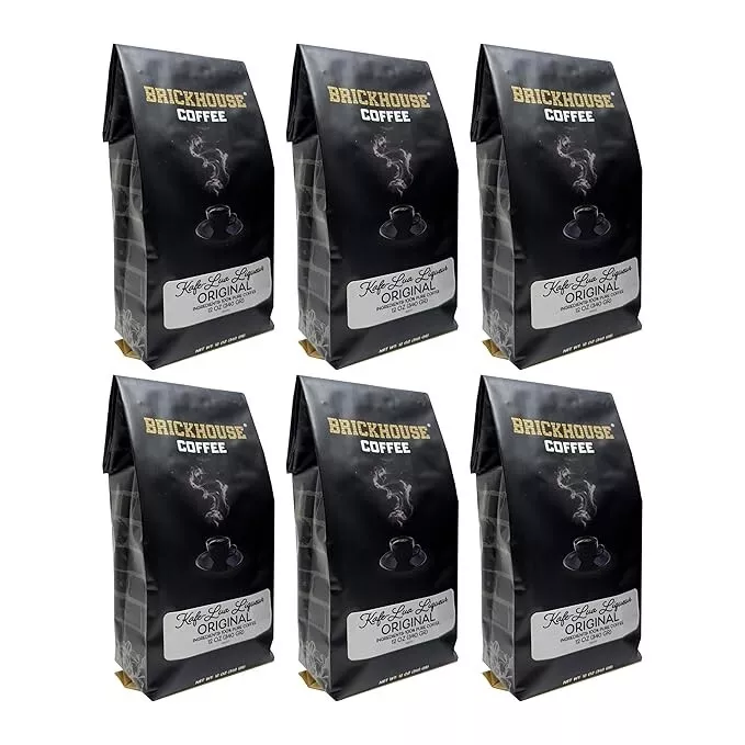 Kafe-Lua Liqueur Flavored Ground Coffee By Brickhouse, Original, 6 x ...