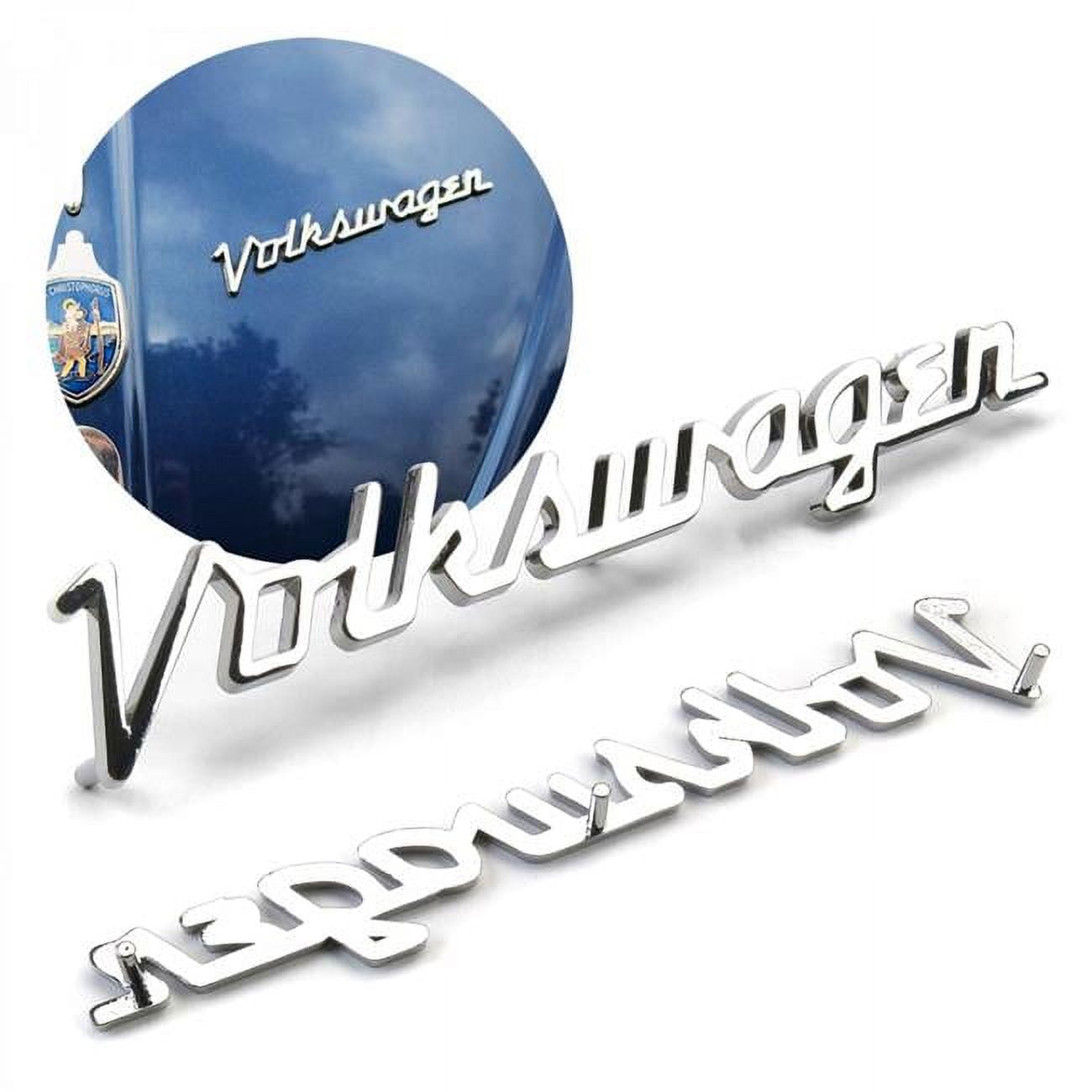 KaferLab 785512 Volkswagen Chrome Metal Hood Scri Point Emblem - 15 cm ...