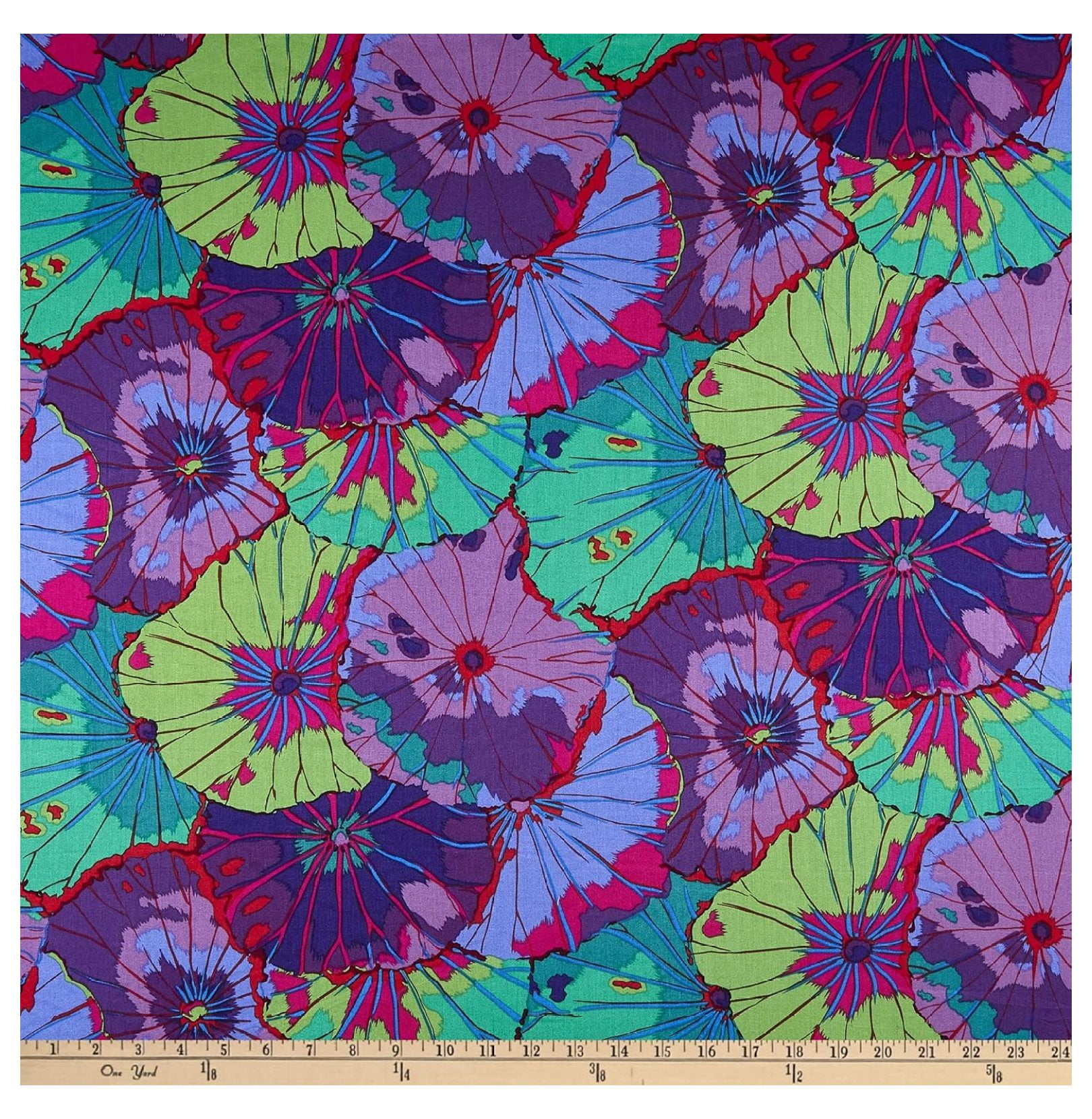 Kaffe Fassett Collective Lotus Leaf 108" Wide Back Purple, Fabric by ...
