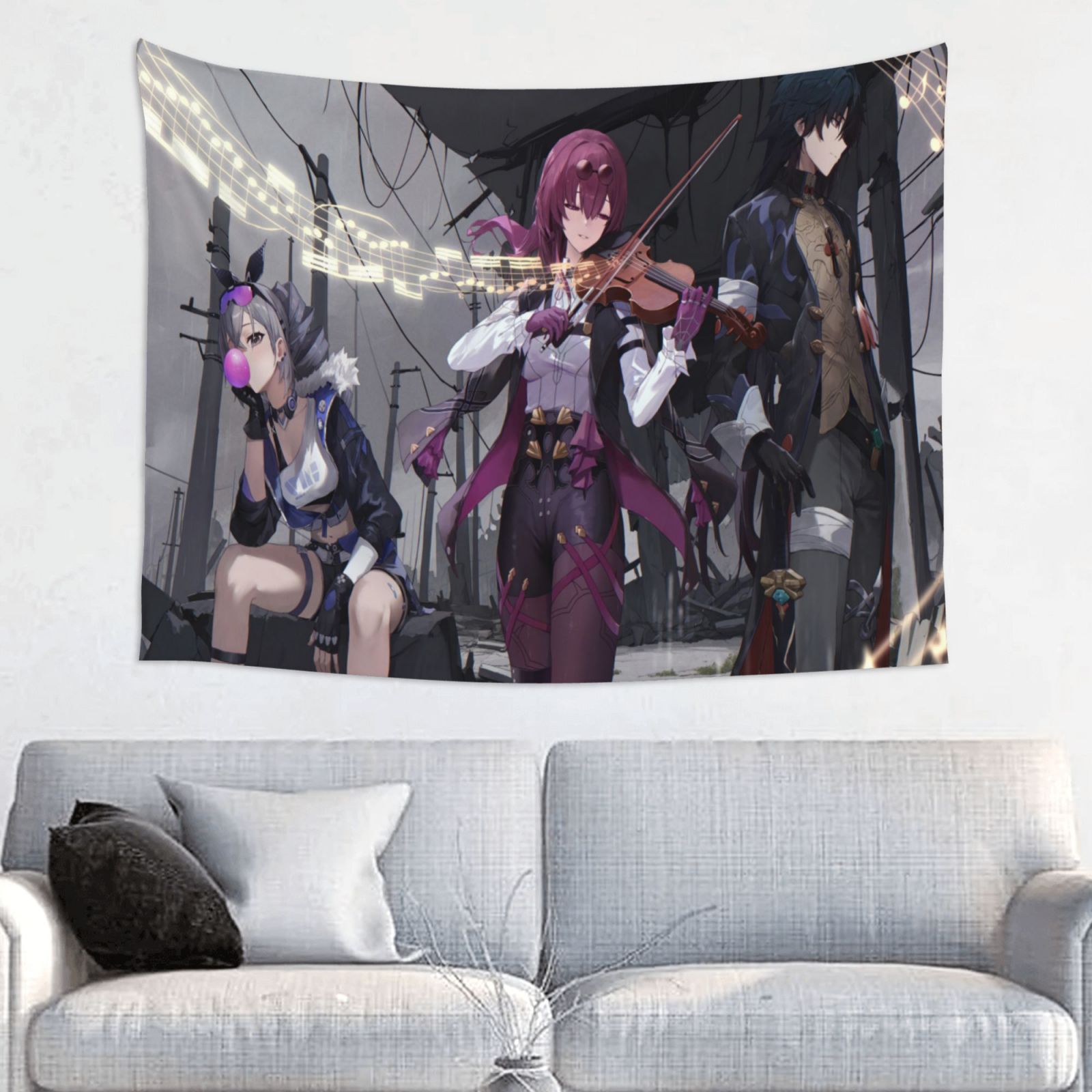 Kafka Honkai Star Rail Tapestry Anime Poster Large Background Wall Art ...