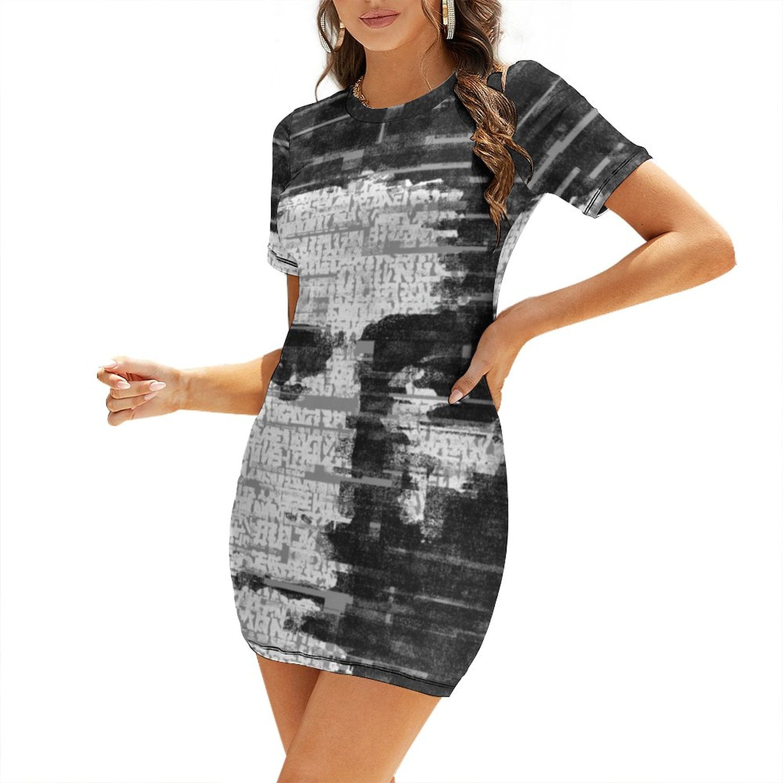 Kafka Square Neck Dress New Plus Size Elegant Women Waist Tight Dress ...