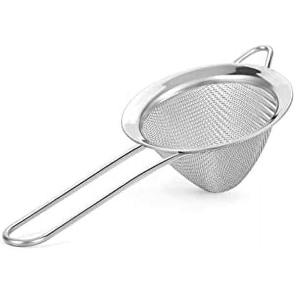 Kafoor Stainless Steel Handheld Fine Mesh Strainer - 3.3 inch Conical ...