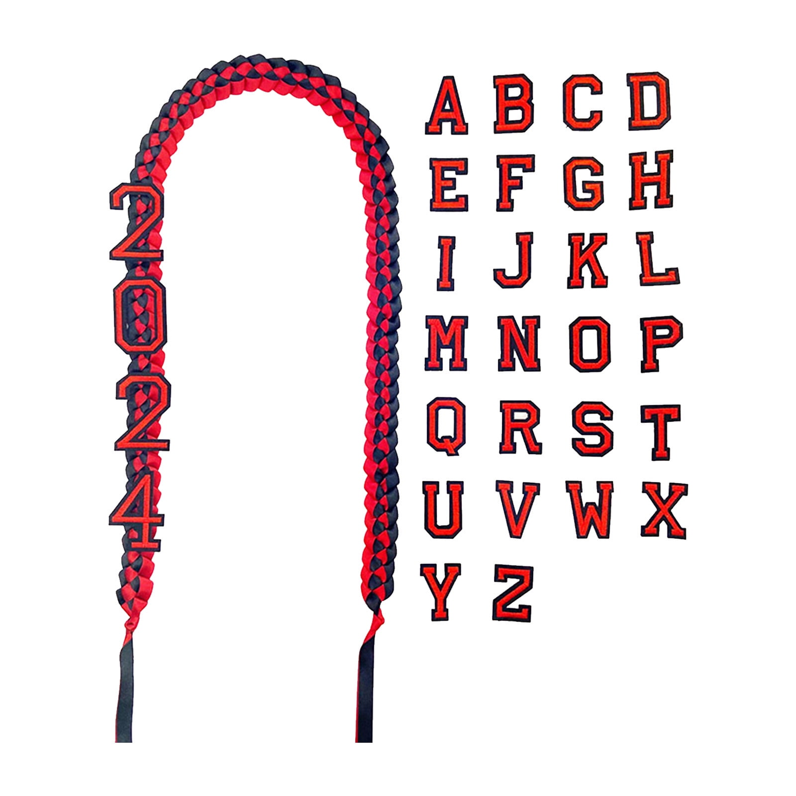 Kafsov 2024 DIY Letter Ribbon Double Layered Graduation Ribbon Flower ...