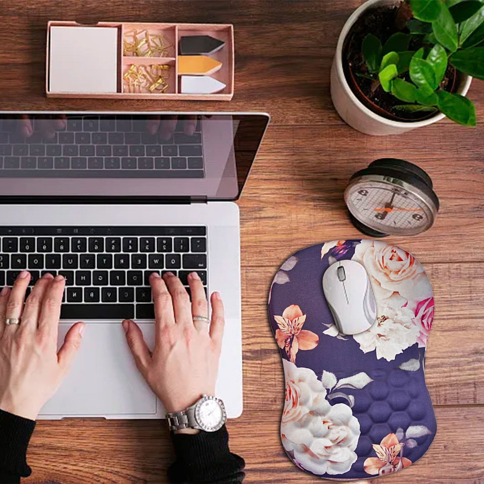 Kafsov 3D Black Terrain Map Wrist Guard Mouse Pad, Ergonomic Soft ...