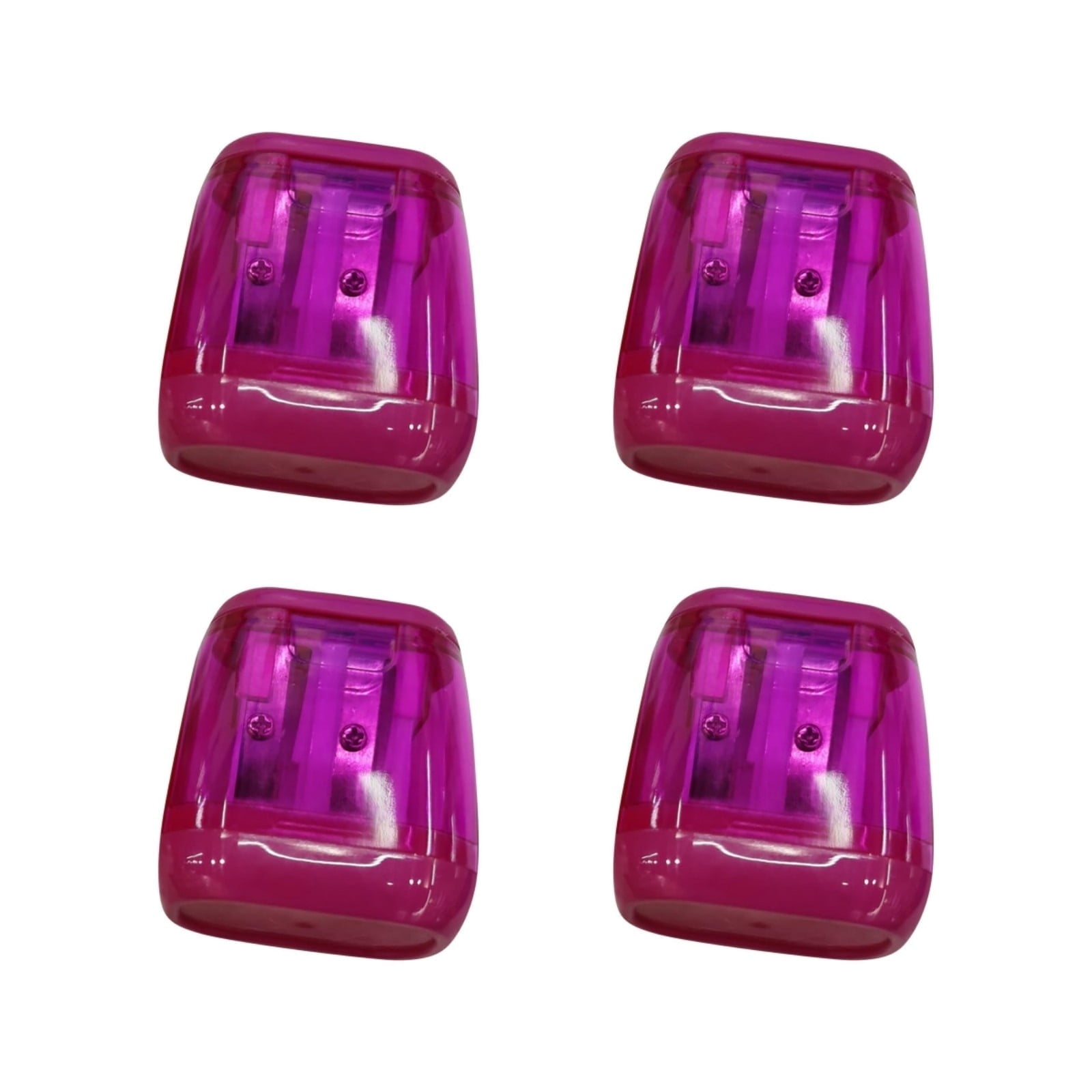 Kafsov 4PCS Double Hole Oval Pencil Sharpener with Cover, Carbon Steel ...