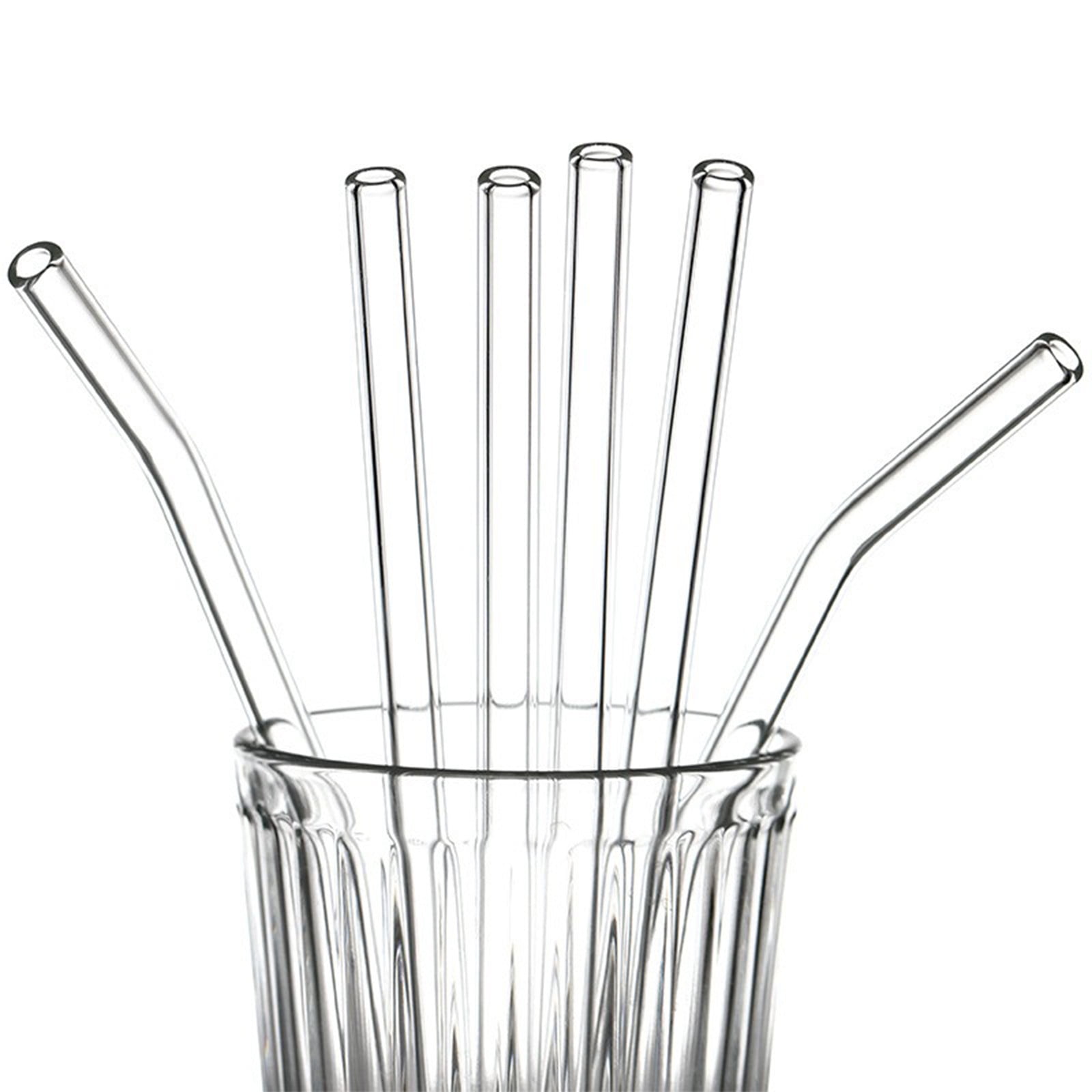 Kafsov Clear Glass Straws with Non-Disposable, Washable Design for ...