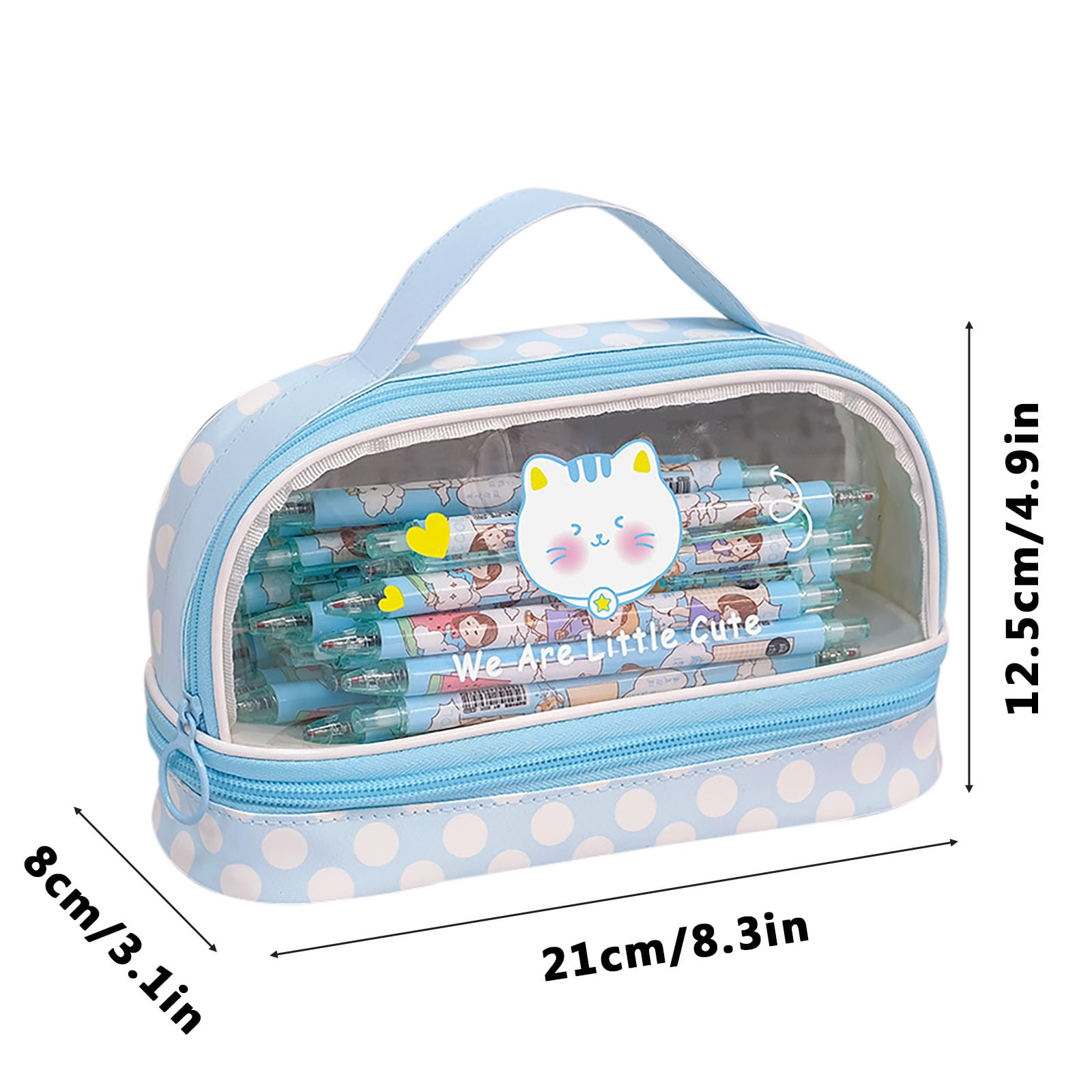 Kafsov Stylish and Spacious Double-Layered Pen Case for Students, Ideal ...