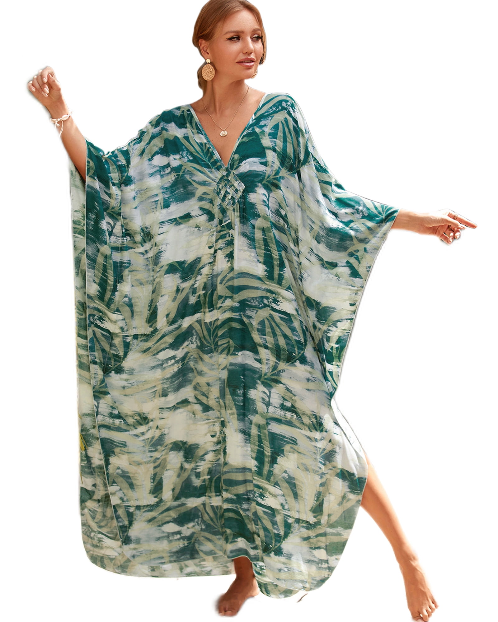 Kaftan Dresses for Women Fancy Long Caftans Loungewear Plus Size moomoo ...