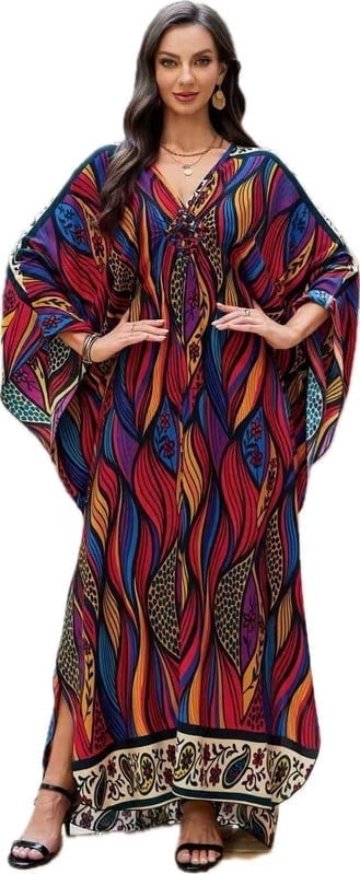 CFCSRP Caftan for Women Plus Size Moo Moo Kaftan Maxi Beach Swimsuit ...