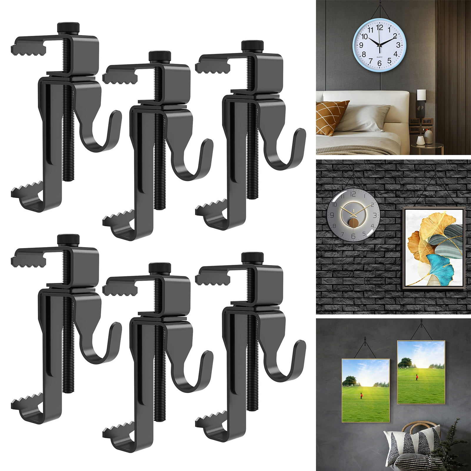 Kafvhsty 6 Pcs Durable No Drill Stainless Hardware Brick Hooks - Heavy ...