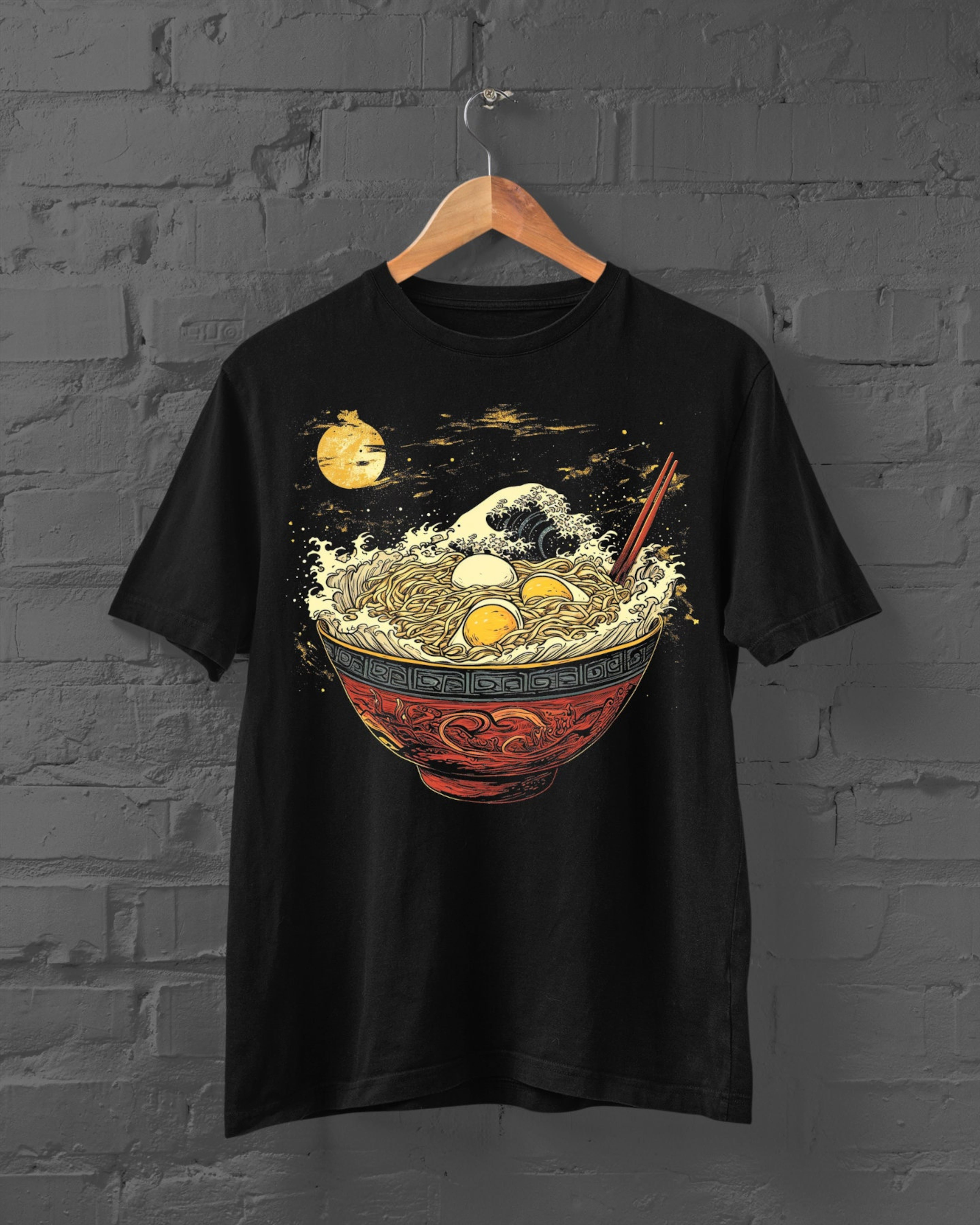 Kaganawa Wave Ramen Shirt | Ramen Print Shirt | Harajuku | Y2K Top ...