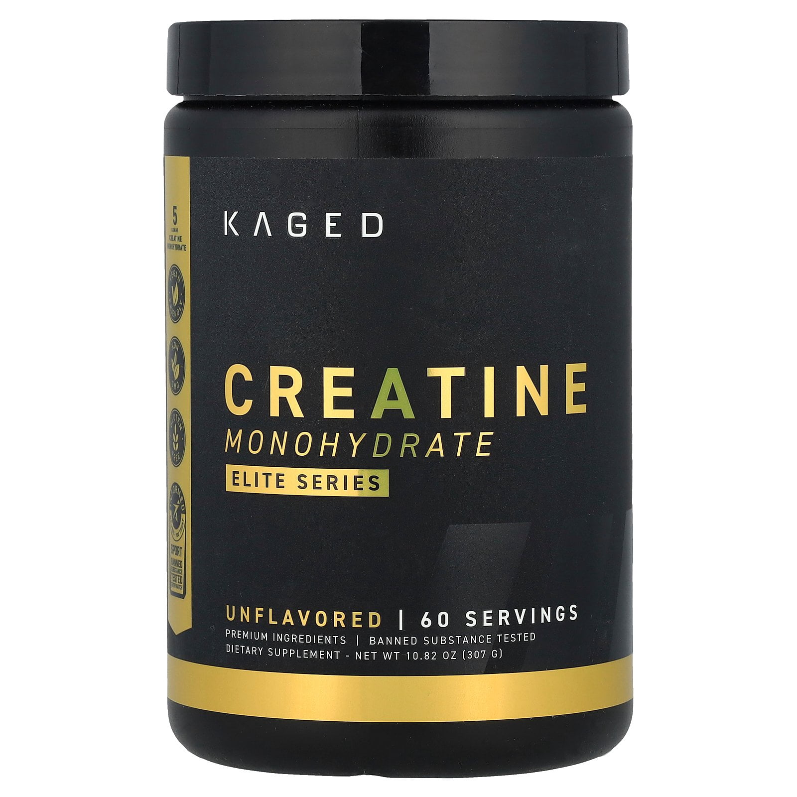 Kaged Elite Series, Creatine Monohydrate, Unflavored, 10.82 oz (307 g ...
