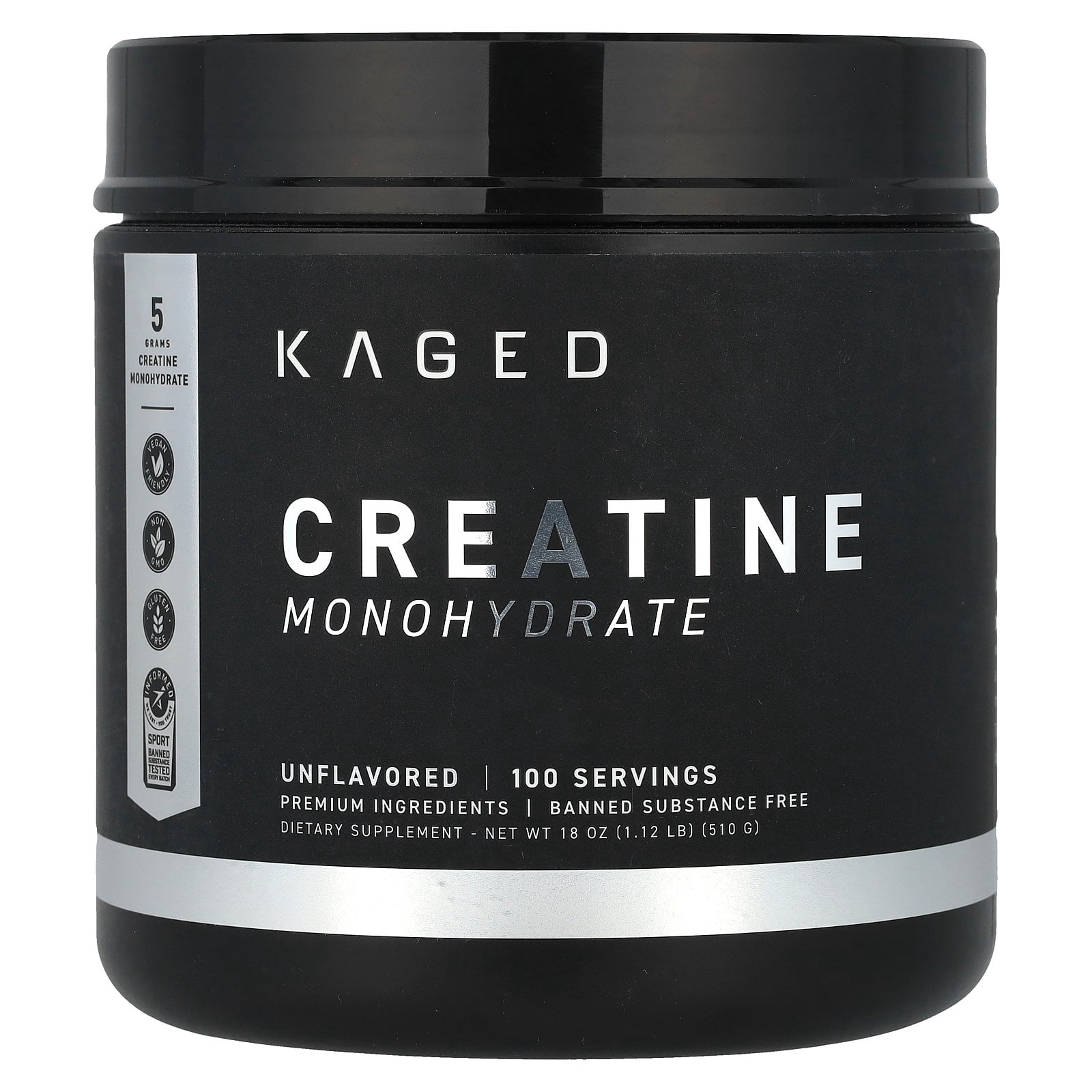 Kaged Creatine Monohydrate Powder, 100 Servings, Unflavored - Walmart.com