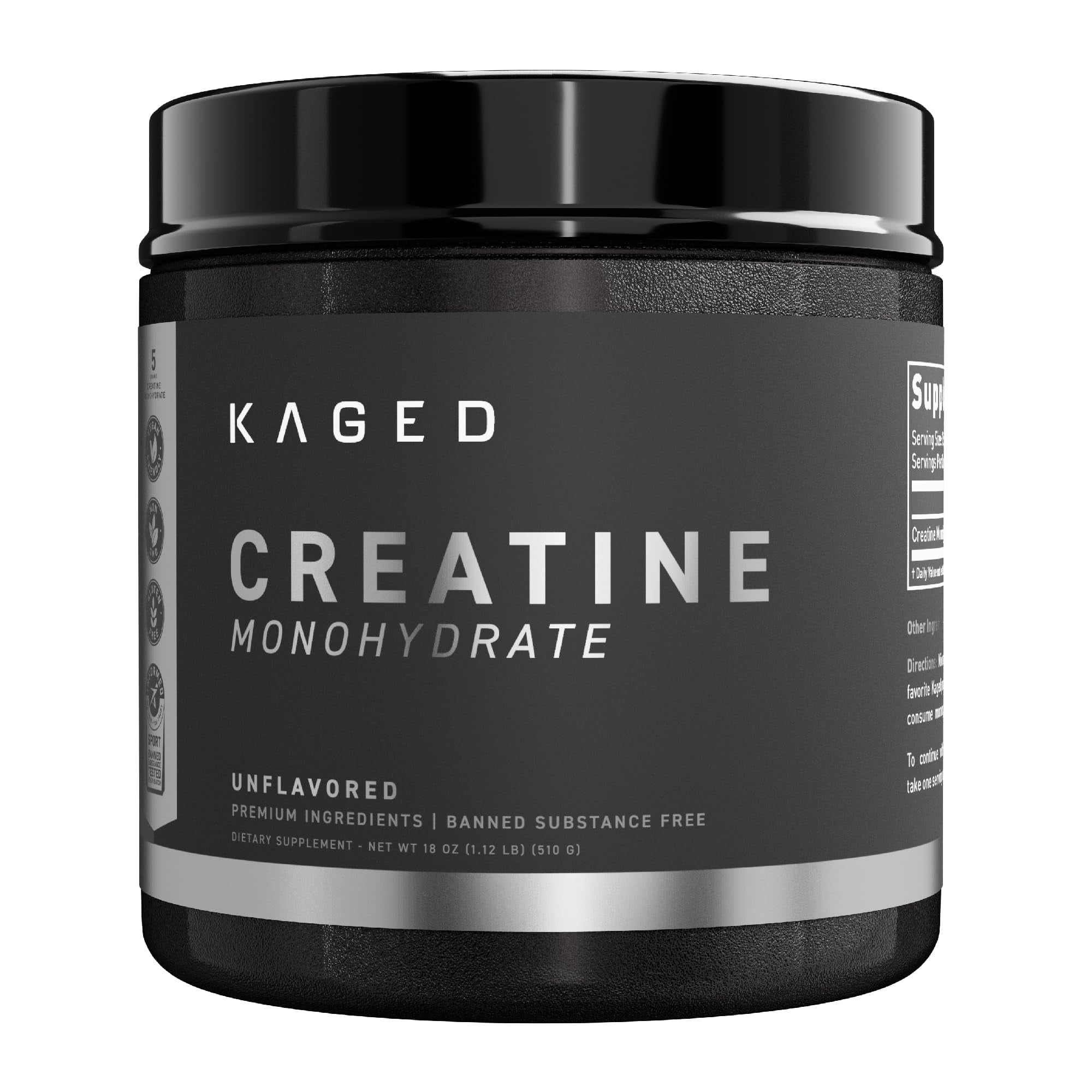 Kaged Creatine Monohydrate Micronized Powder | 100 Servings ...