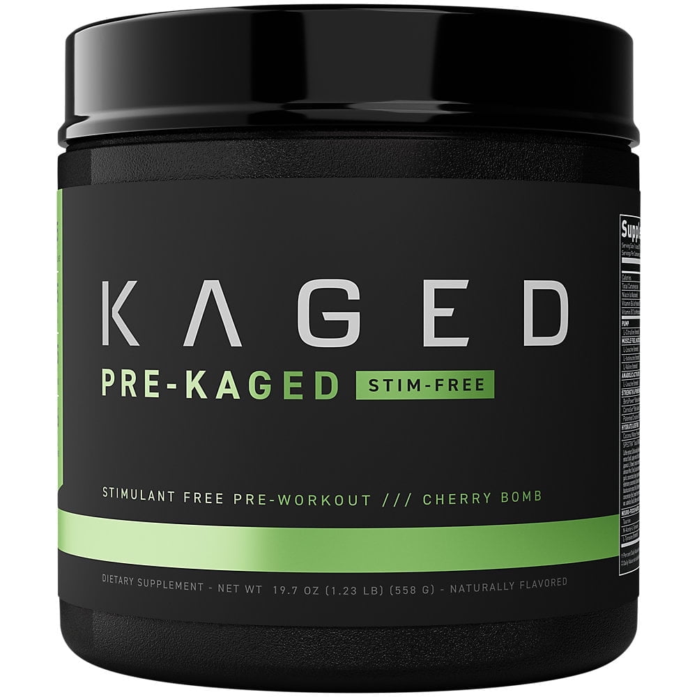 Pre-Kaged Stimulant Free Pre-Workout Mix, Cherry Bomb Flavor, BCAA ...