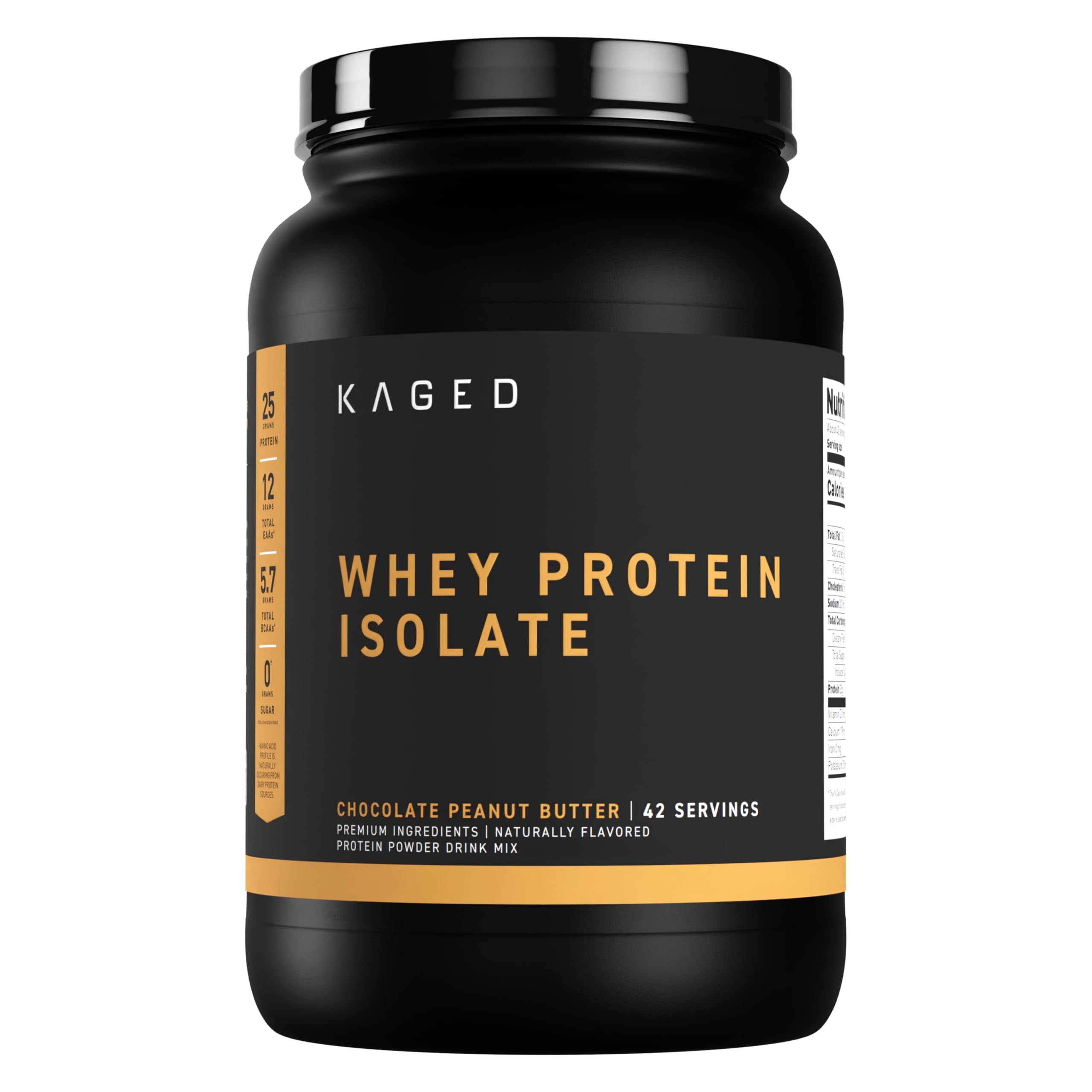 Kaged Whey Protein Isolate Powder | PB Chocolate | 100% Pure Low ...
