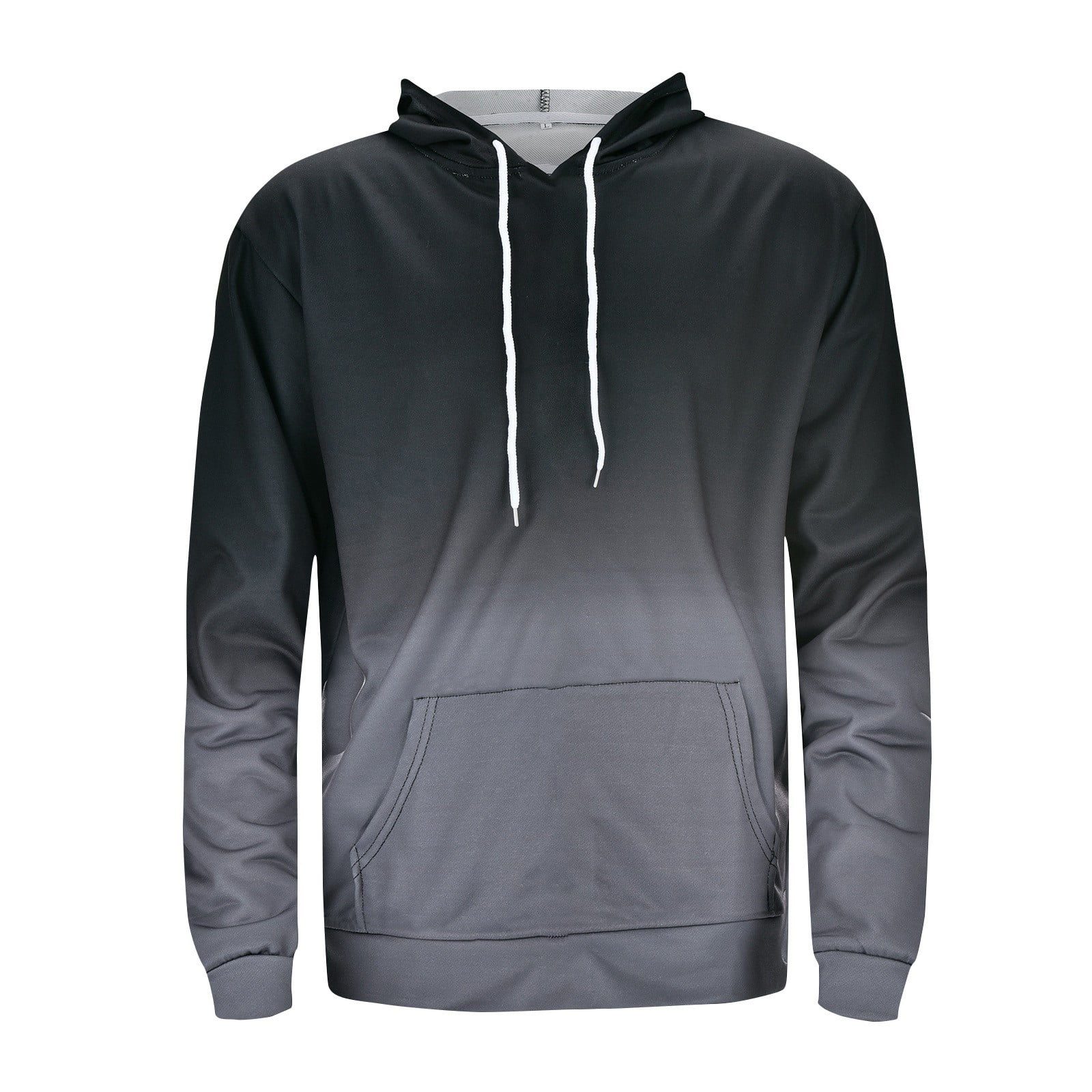 Kagetolytai Mens Hoodie Sweatshirts Men's Gradient Color Loose Long ...