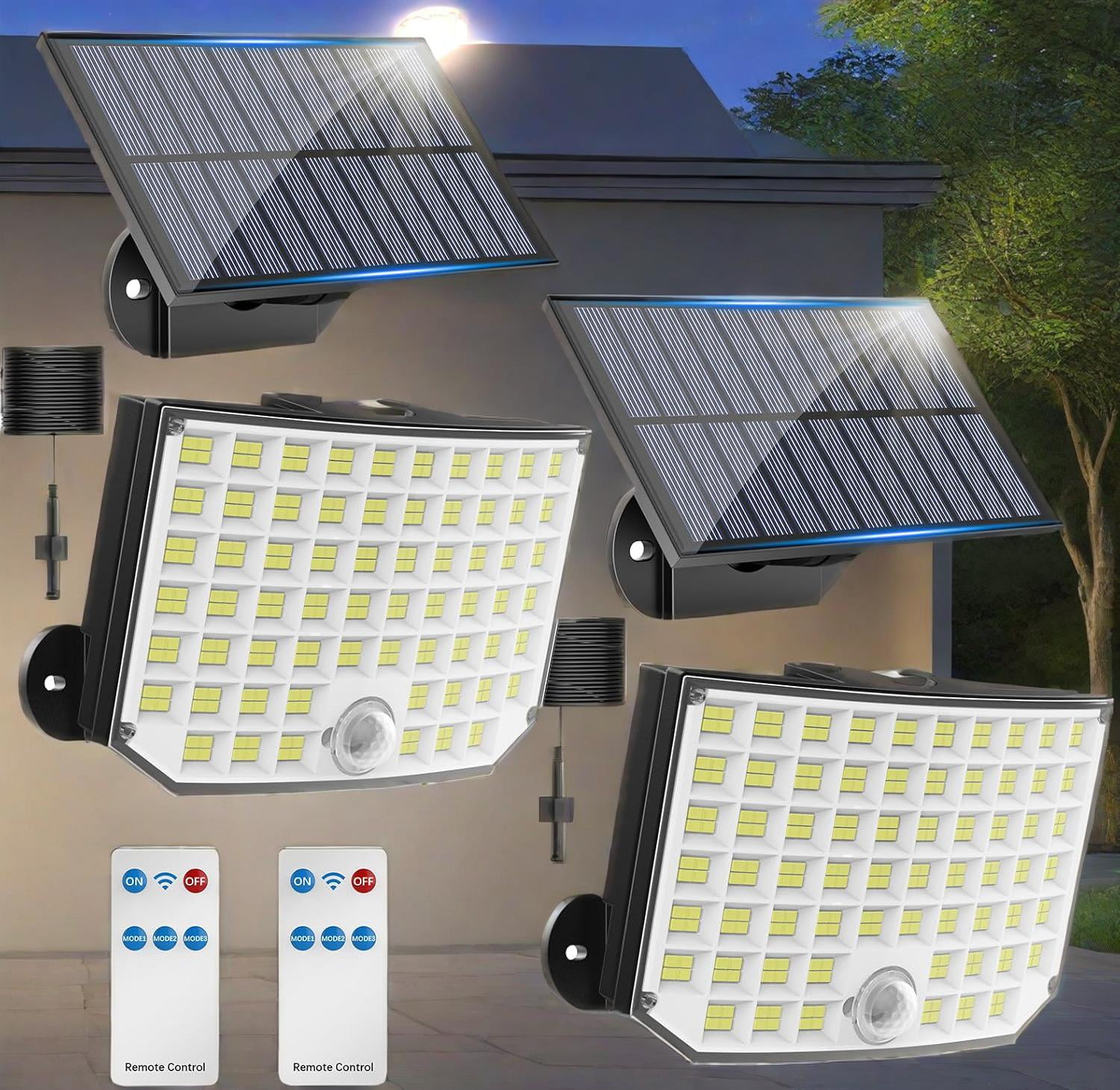 KagoLing Solar Lights Outdoor Garden, Solar Spotlight 256 LED 2 Pack ...