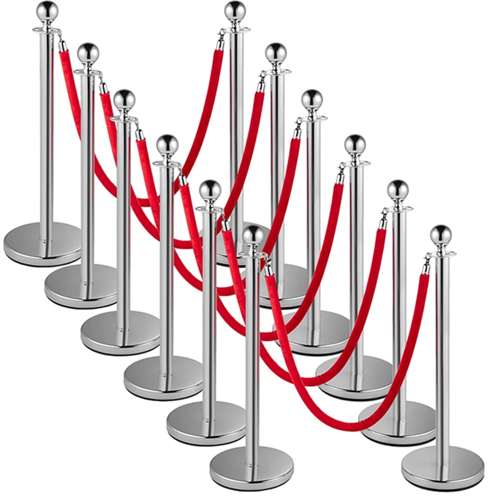 Kagrote Crowd Control Stainless Steel Stanchion Post Queue Kit with ...