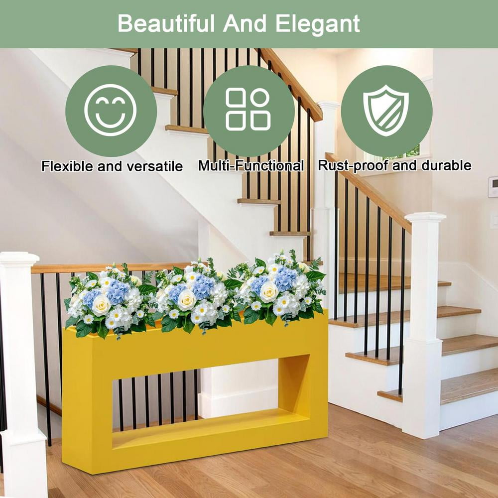 Kagrote Decorative Metal Flower Box, 60cm/23.6 Inch Tall Outdoor ...