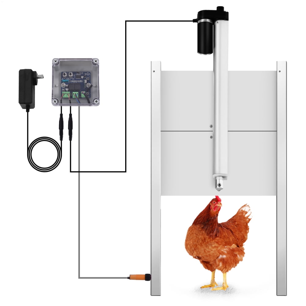 Kagrote Electric Chicken Coop Door, Auto Chicken Coop Door with Photo ...