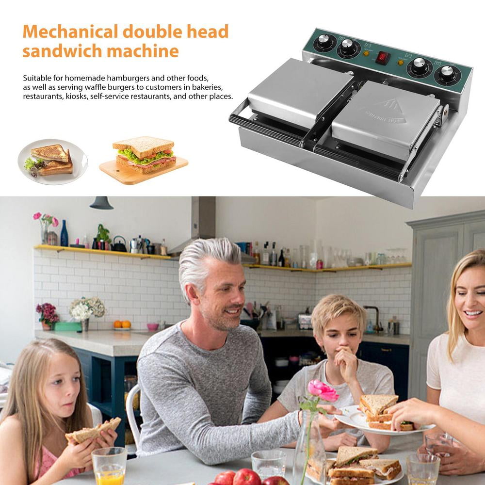 Kagrote Electric Sandwich Maker with Timer, 2000W Stainless Steel ...