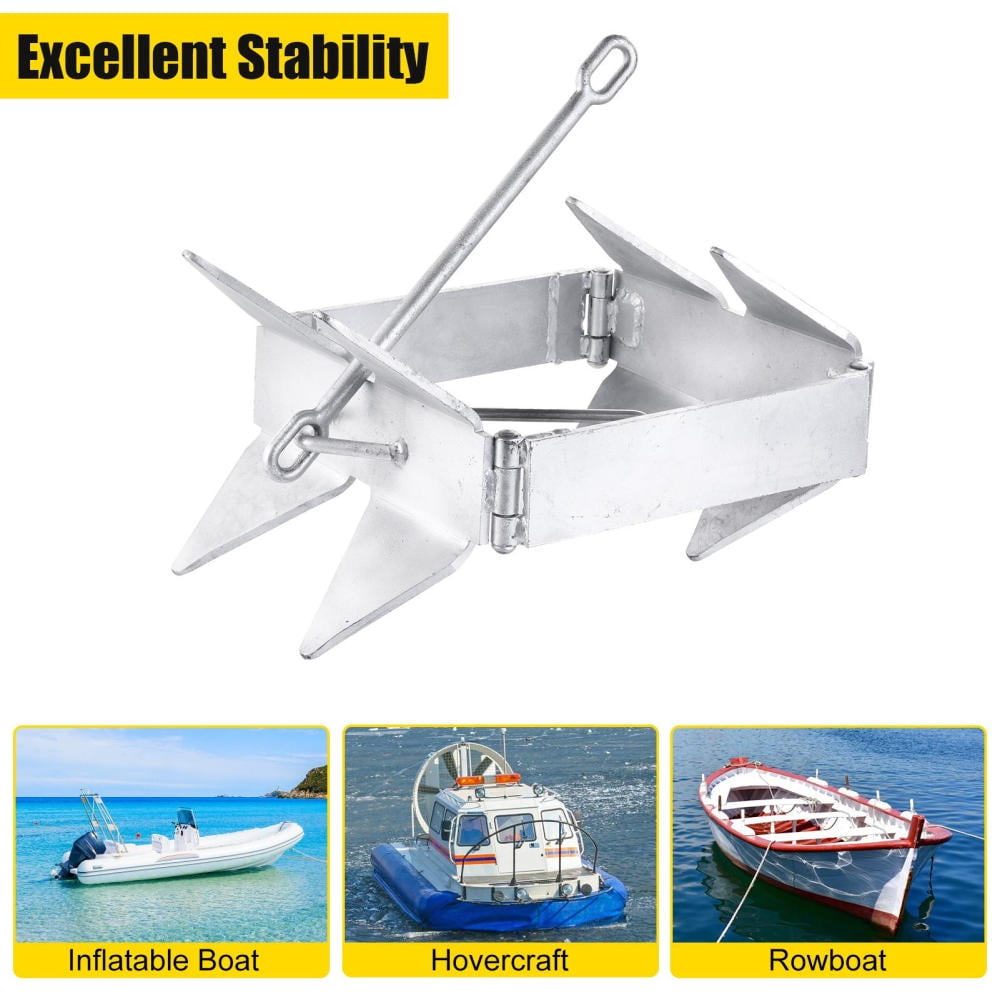 Kagrote Folding Boat Box Anchors 19lb, Hot-Dipped Galvanized Prevents ...