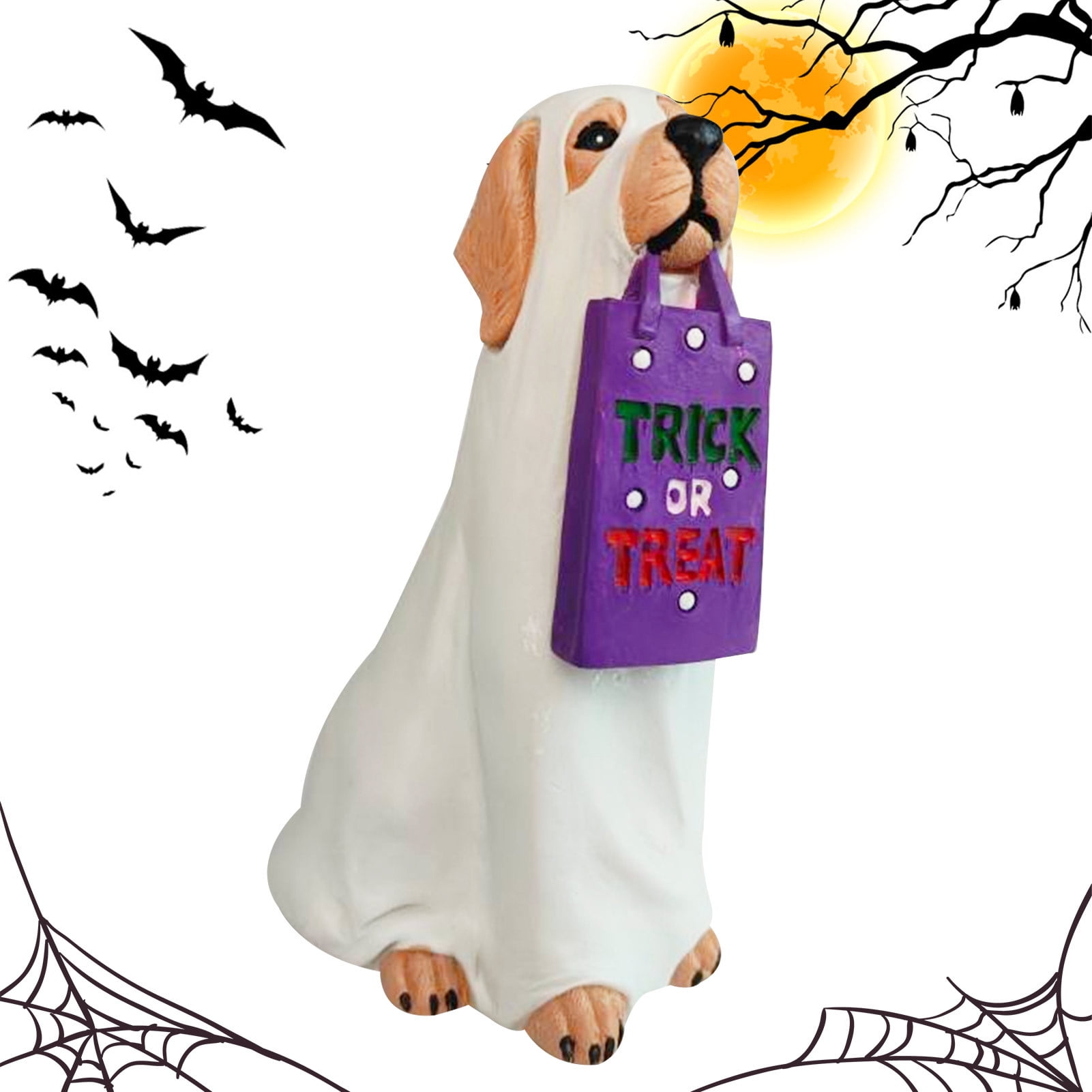 Kagrote Halloween Ghost Walking Dog Statue Large, Ghost Walking Ghost ...