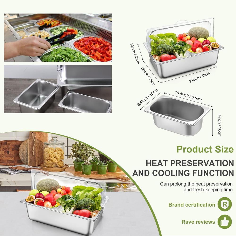 Kagrote Ice Chilled Party Platter 2 Compartment Salad Dressing ...