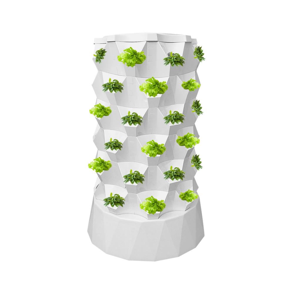 Kagrote Indoor Hydroponic Tower 48 Slots Flower Planting Pot Outdoor ...