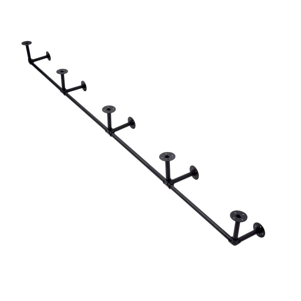 Kagrote Industrial Iron Pipe Bar Foot Rail Kit, Heavy Duty Undercounter ...