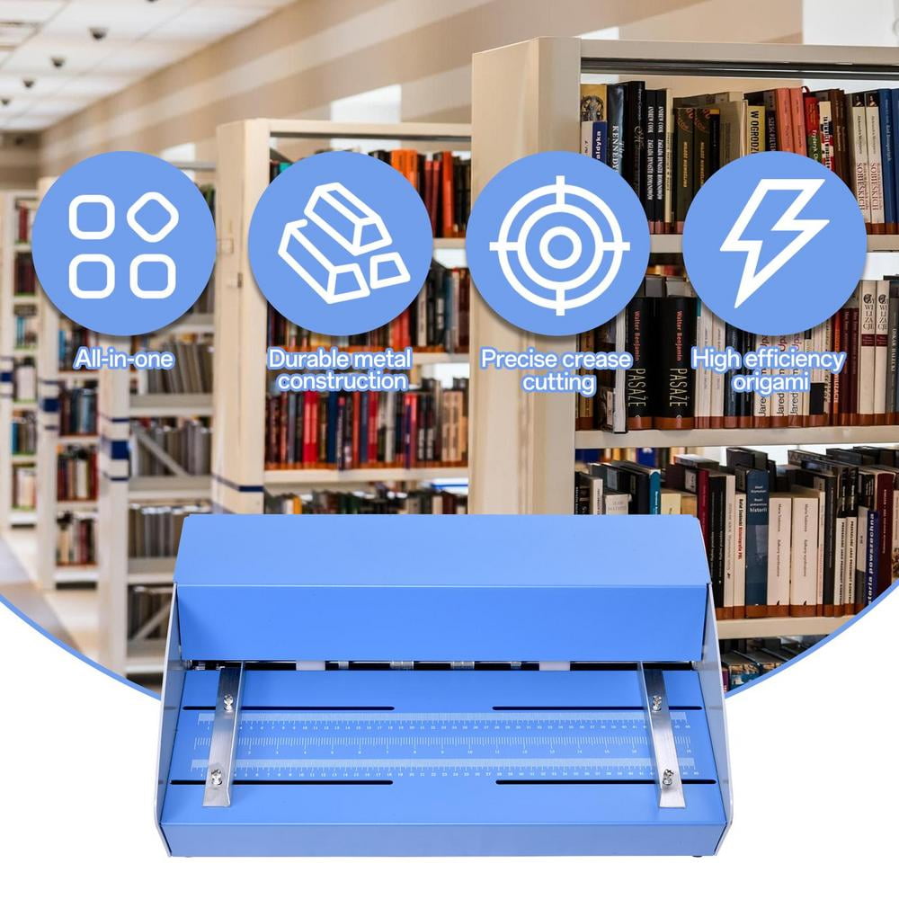 Kagrote Paper Folding Machine Blue, 110V Electric Multi-Function Paper ...