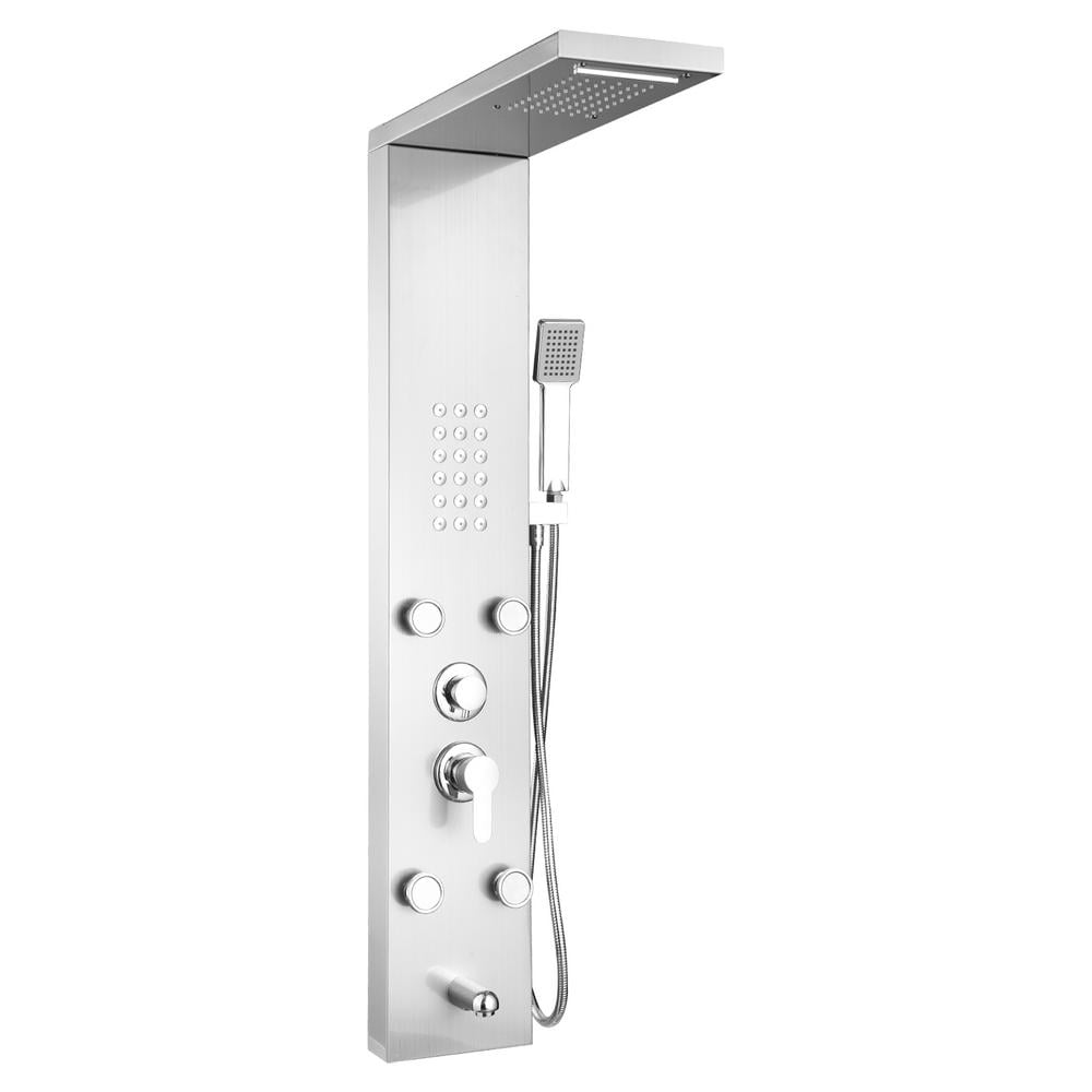 Kagrote Shower Unit Stainless Steel Shower Panel Tower System Faucet ...
