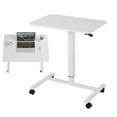 Kagrote Standing Rolling Desk Pneumatic Computer Table Portable Rolling ...