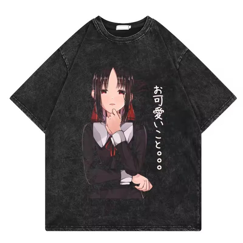 Kaguya Shinomiya & Chika Fujiwara Print Washed T-Shirt Kaguya-sama ...