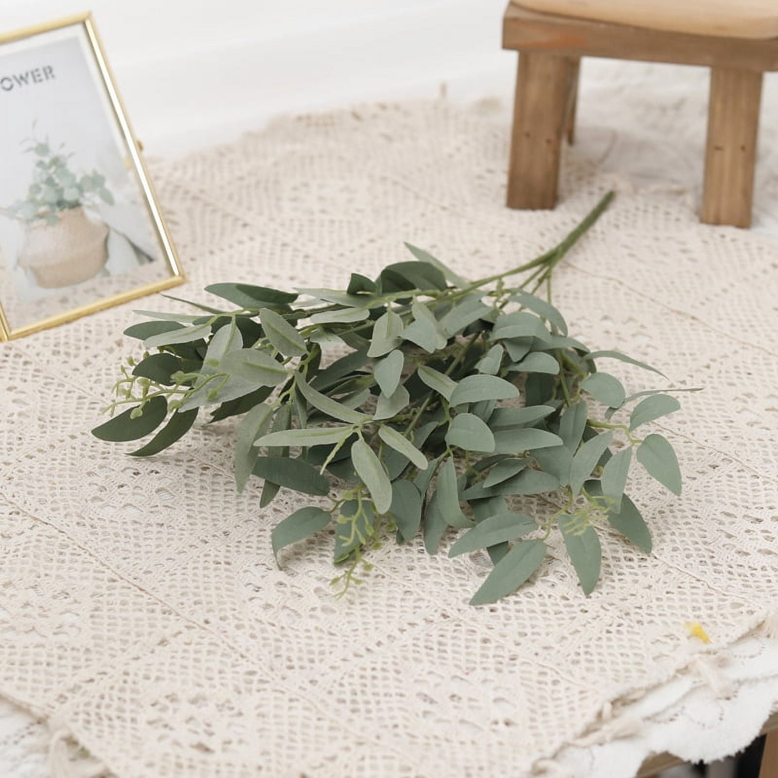 Kahaul Artificial Silk Willow Bouquet Fake Leaves Home DIY Wedding ...