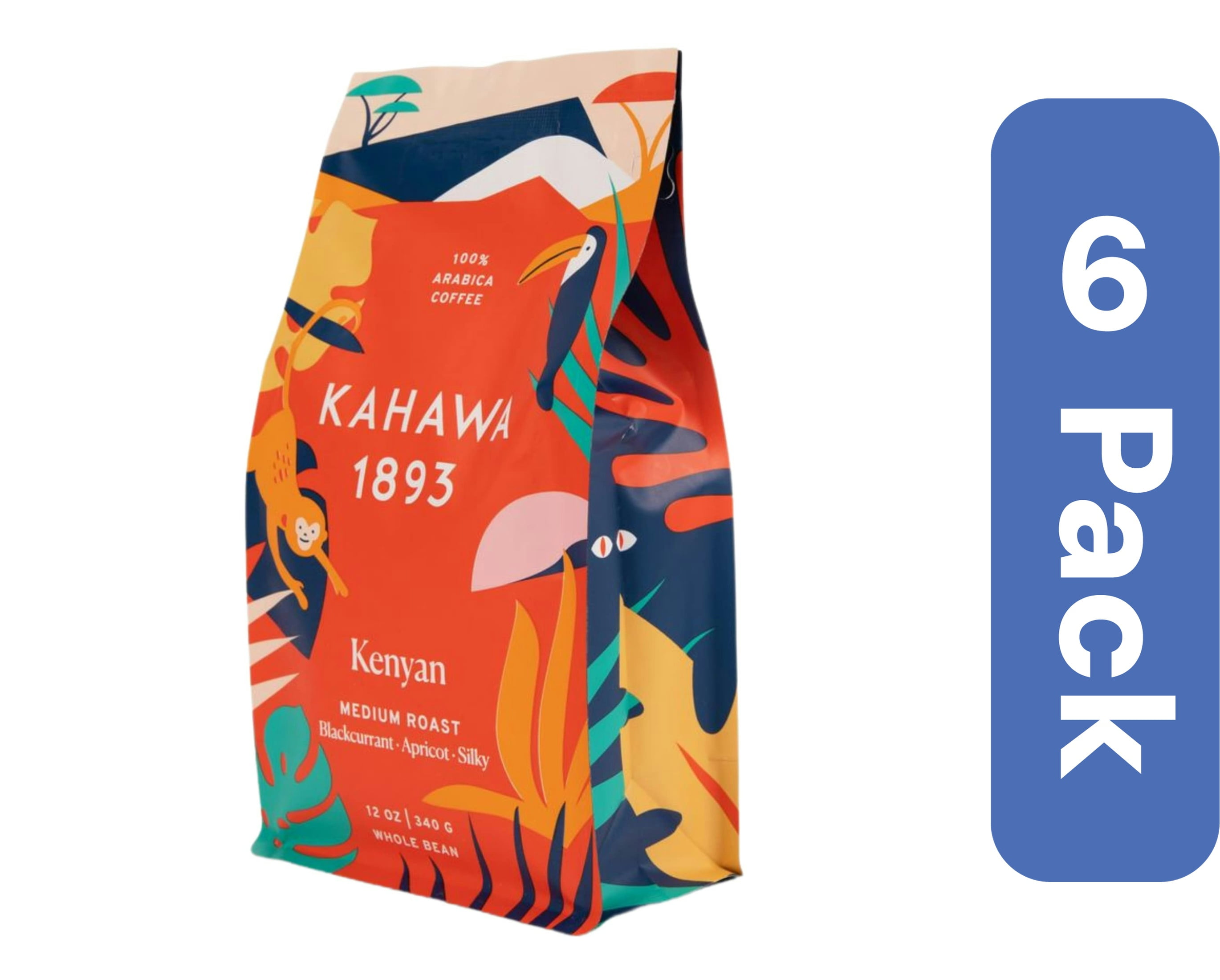 Kahawa 1893 Coffee Whole Bean Medium Kenyan 12 oz (Pack Of 6) - Walmart.com