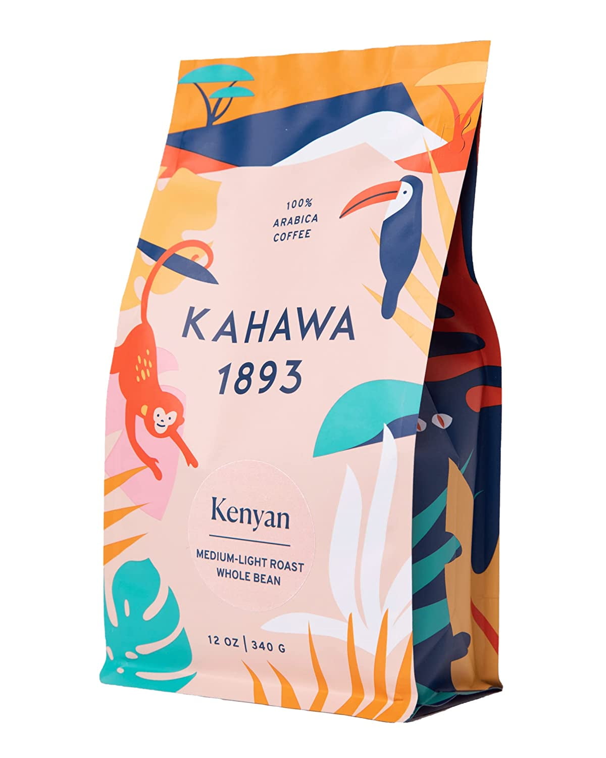 Kahawa 1893 - Coffee Whole Bean Medium Roasted Kenyan - Case of 6-12 OZ ...