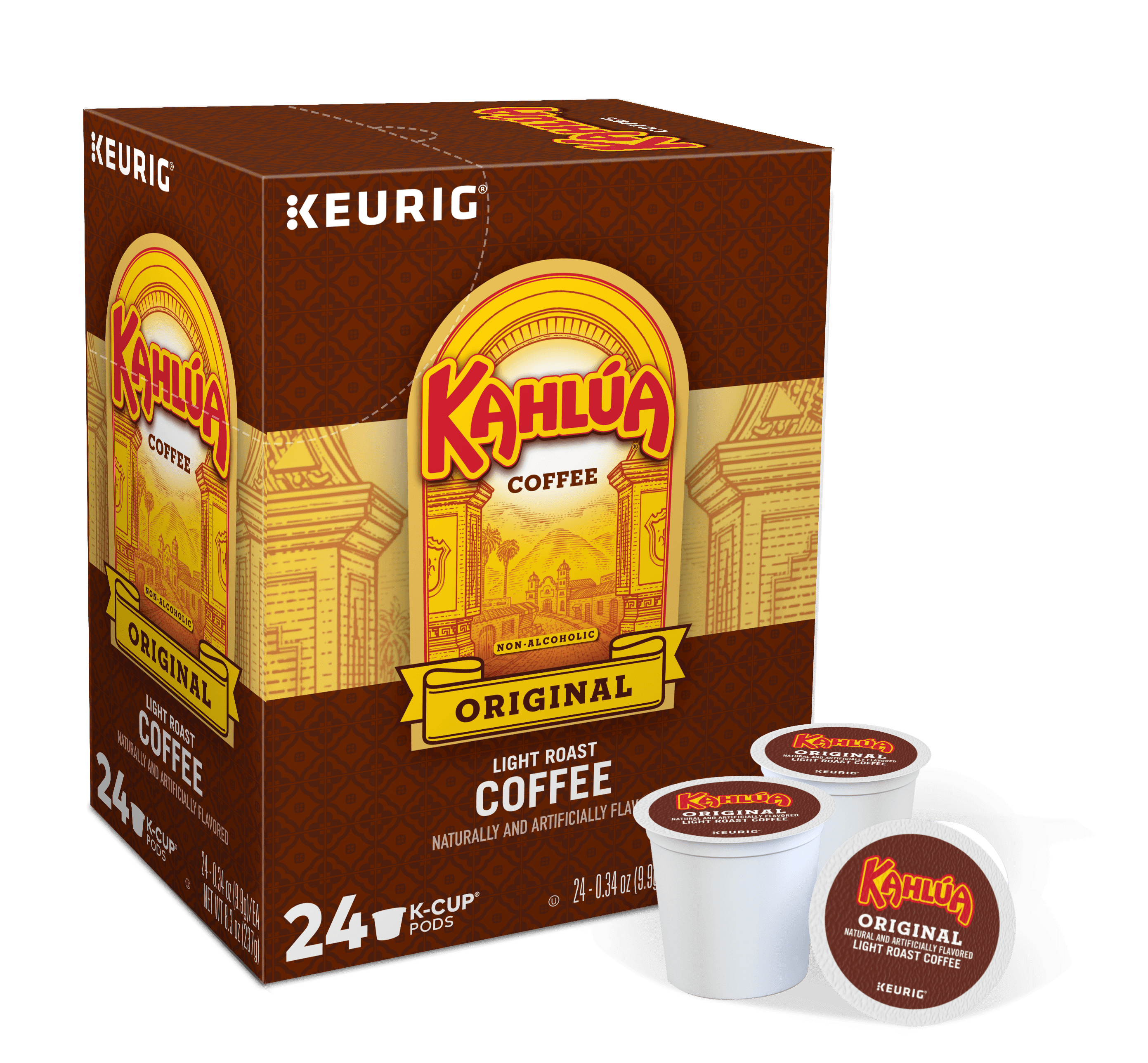 Kahlua Original Light Roast Keurig Coffee Pods, 24 Ct, 100% Arabica ...