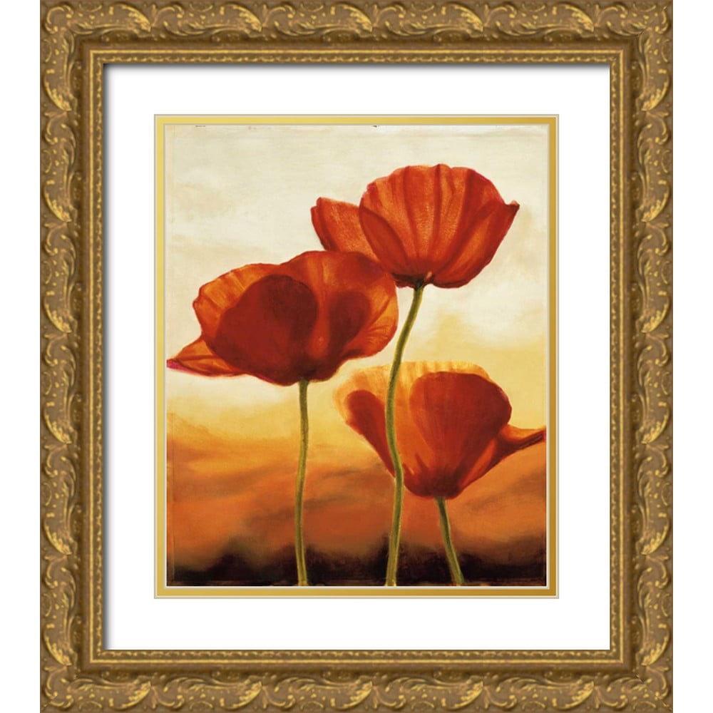 Kahn Andrea 26x31 Gold Ornate Wood Framed With Double Matting Museum