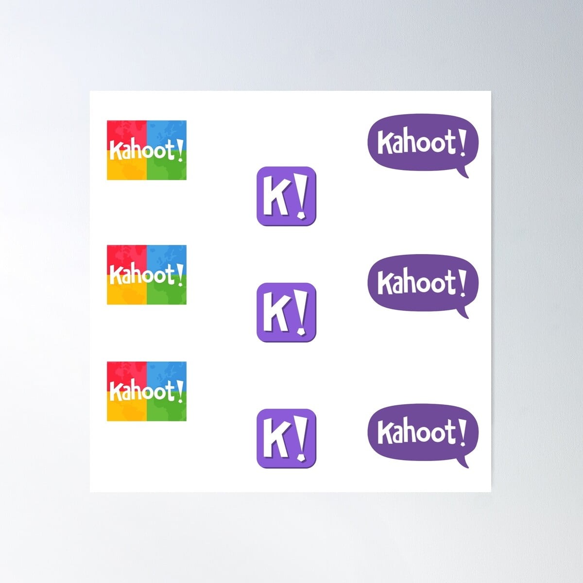 Kahoot! Quiz Sticker Pack! Poster Wall Art, Modern Wall Decor For ...