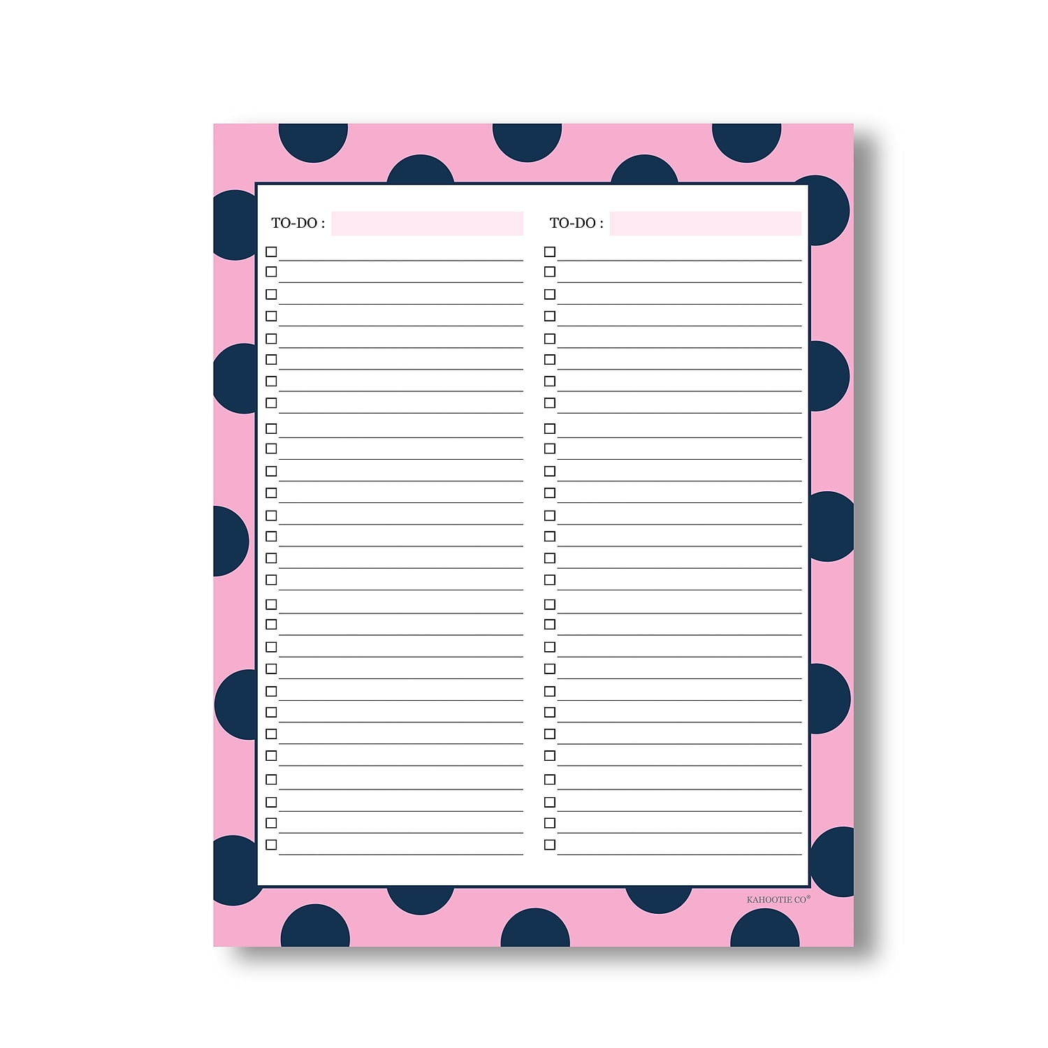 Kahootie Co Two Category To Do List Notepad, Premium Quality Paper, 8.5 ...