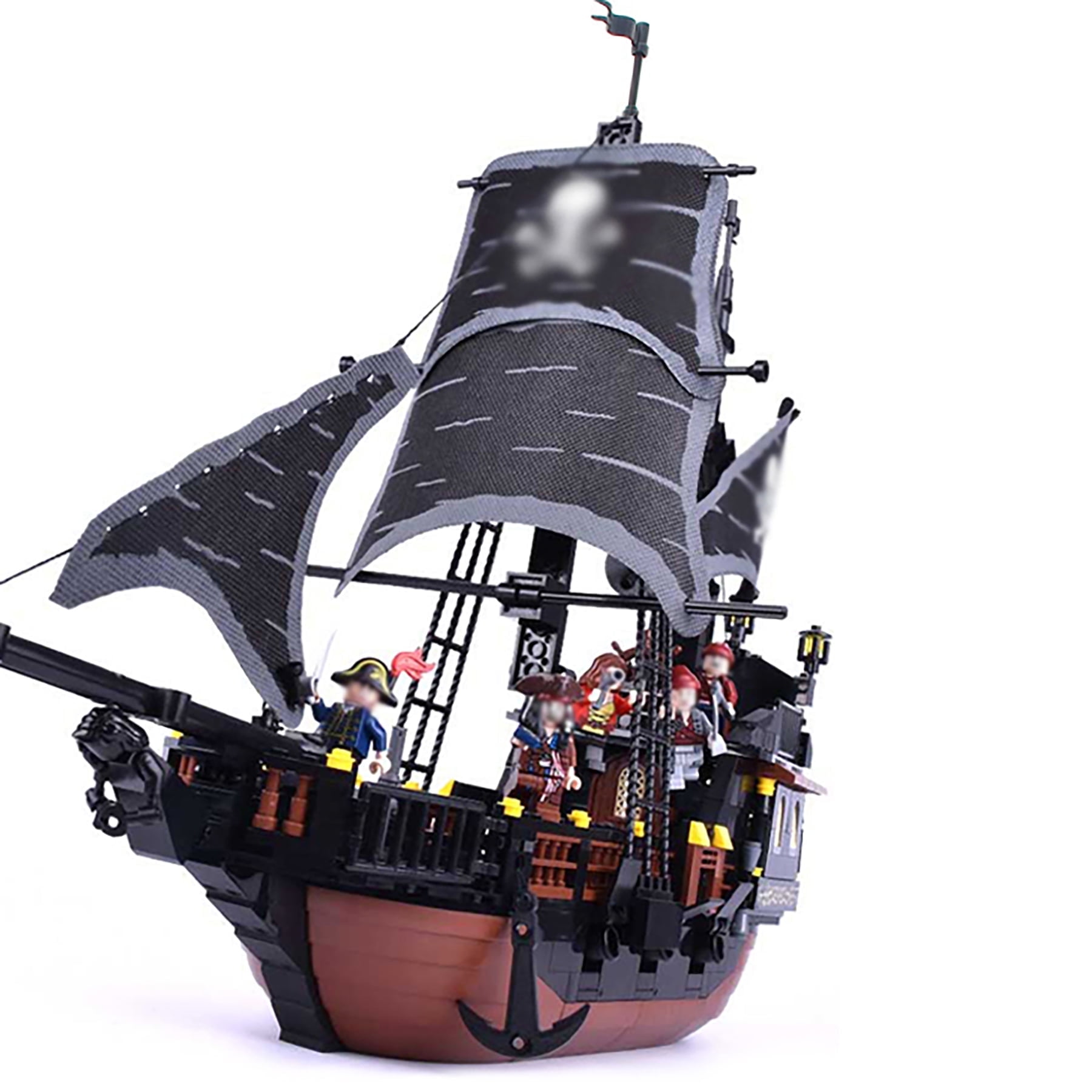 Kahopy Pirates Ship Model Building Blocks Kits, Black Ship Model ...