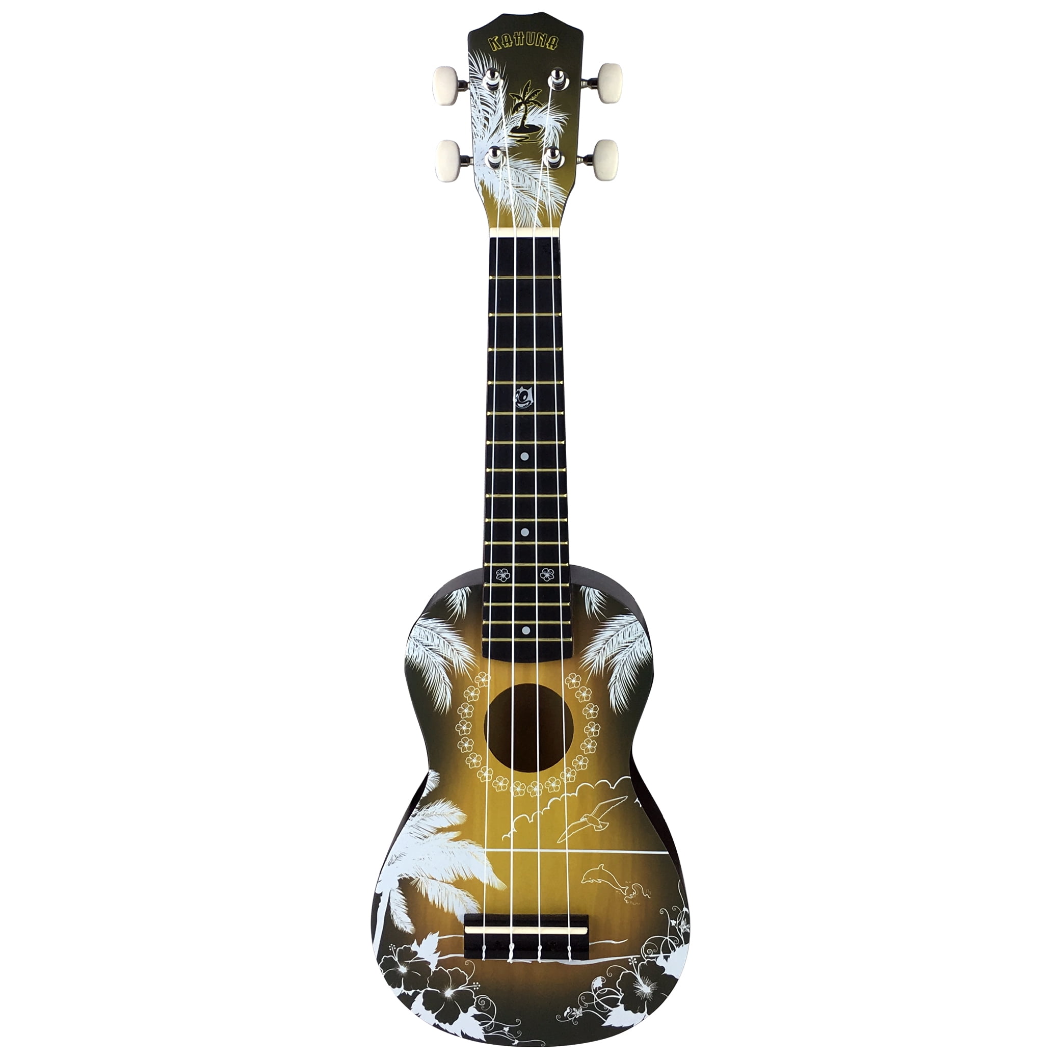 Kahuna Soprano Ukulele with Matching Gigbag - Beach Stencil - Walmart.com