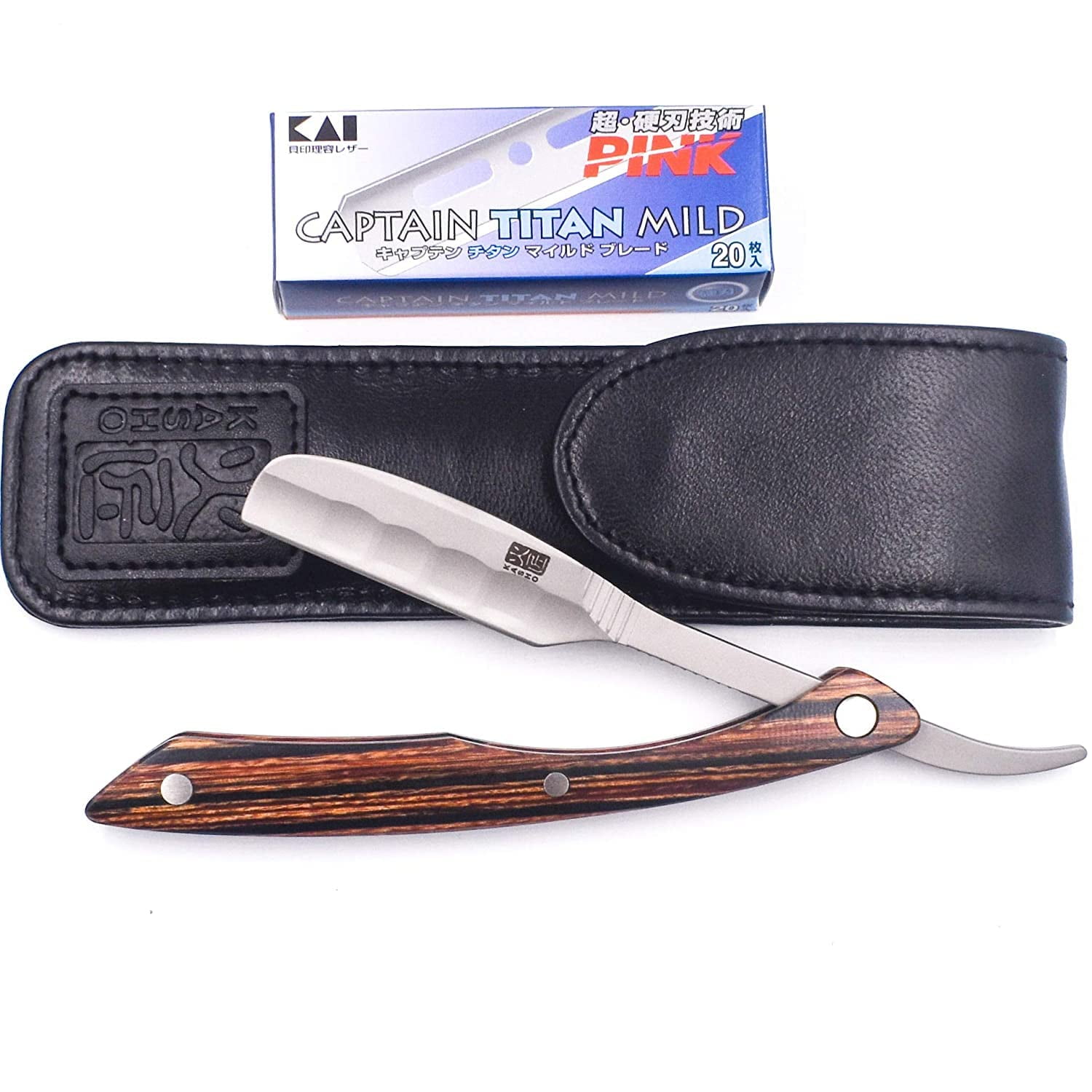 Kai Kasho Captain Woody Professional Folding Japanese Straight Edge ...